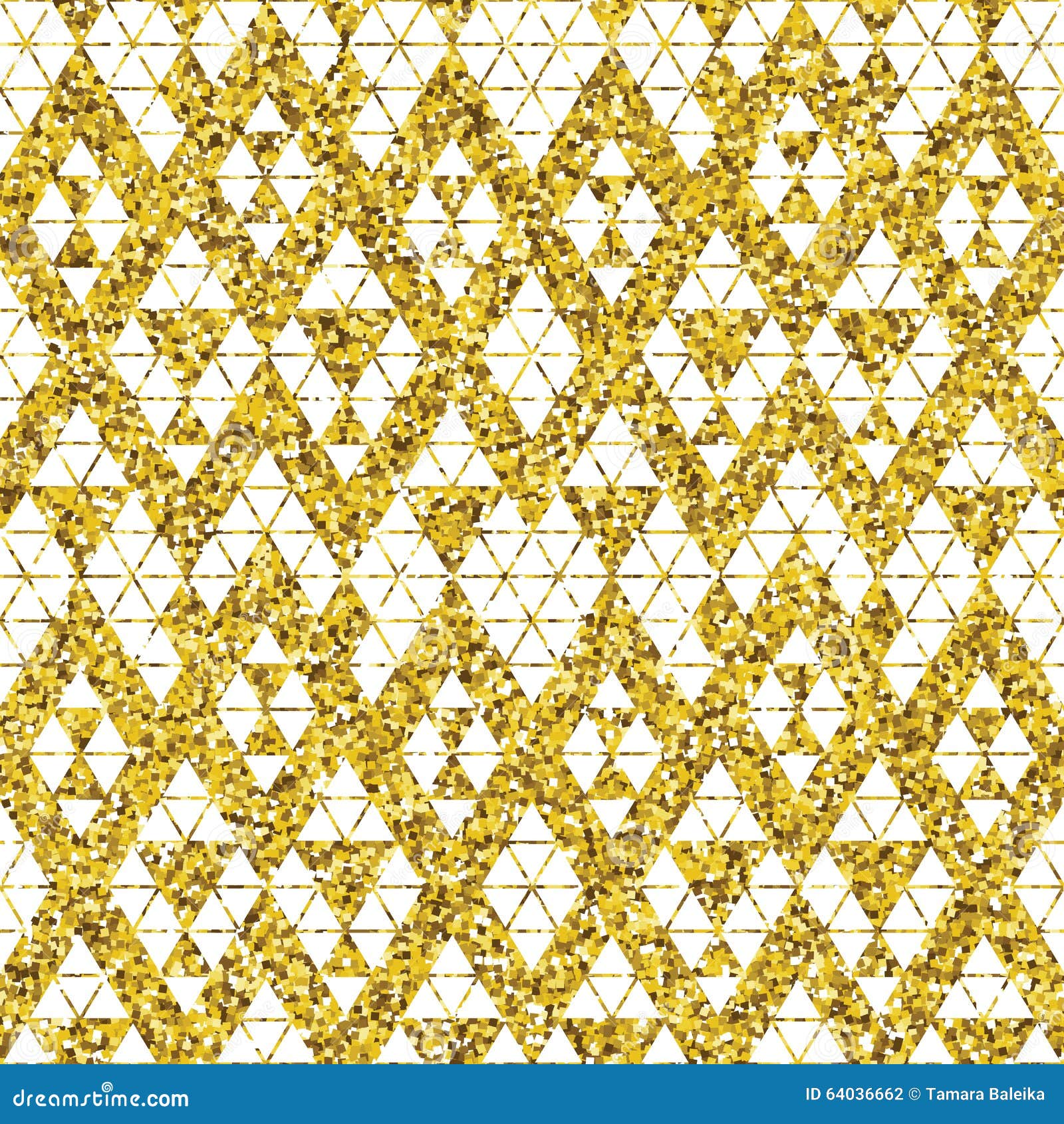 Tribal Glitter Golden Seamless Pattern. Stock Vector - Illustration of ...