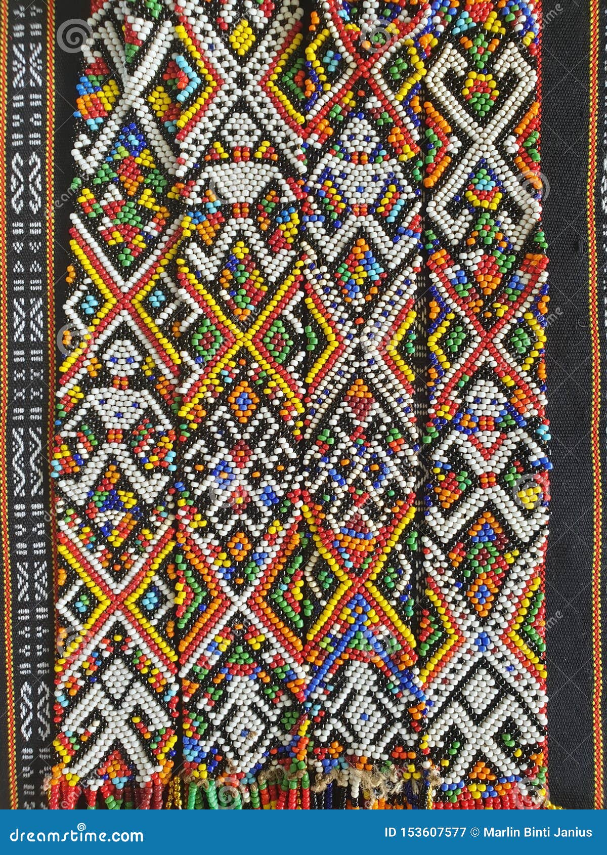 Rungus Tribe of Sabah Pattern Design. Stock Image - Image of beads ...
