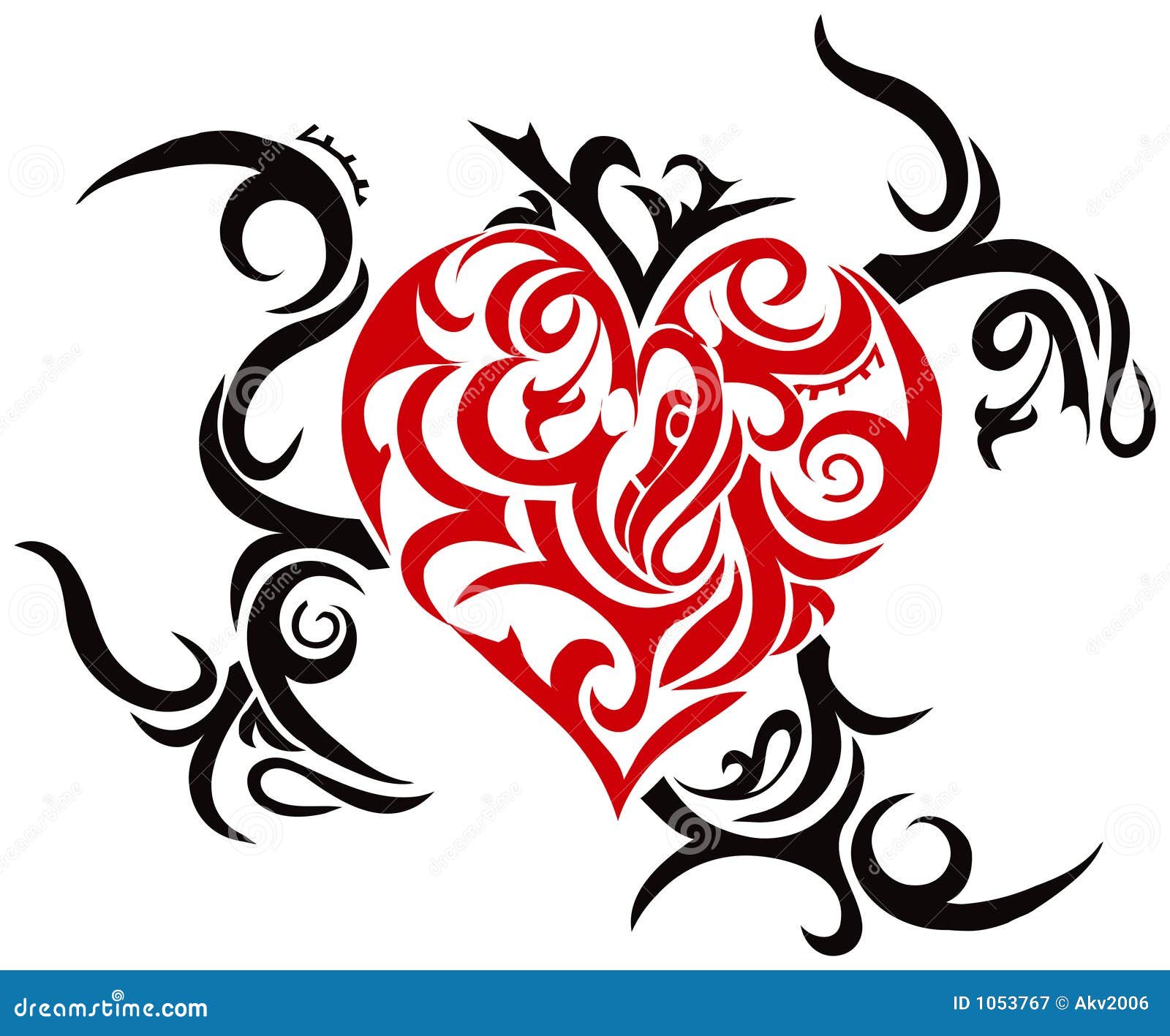 Tribal Heart With Banner