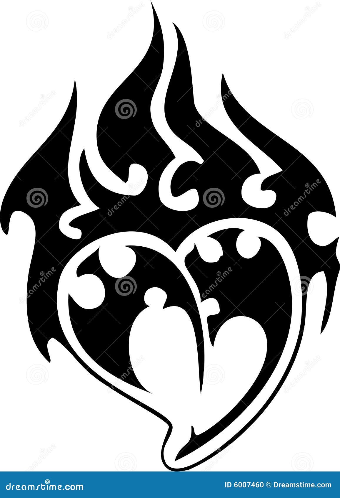 Tribal heart stock vector. Illustration of artwork, pattern - 6007460