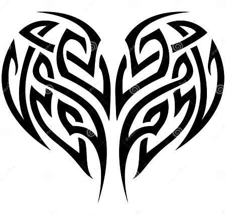 Tribal Heart stock vector. Illustration of isolated, design - 7259862