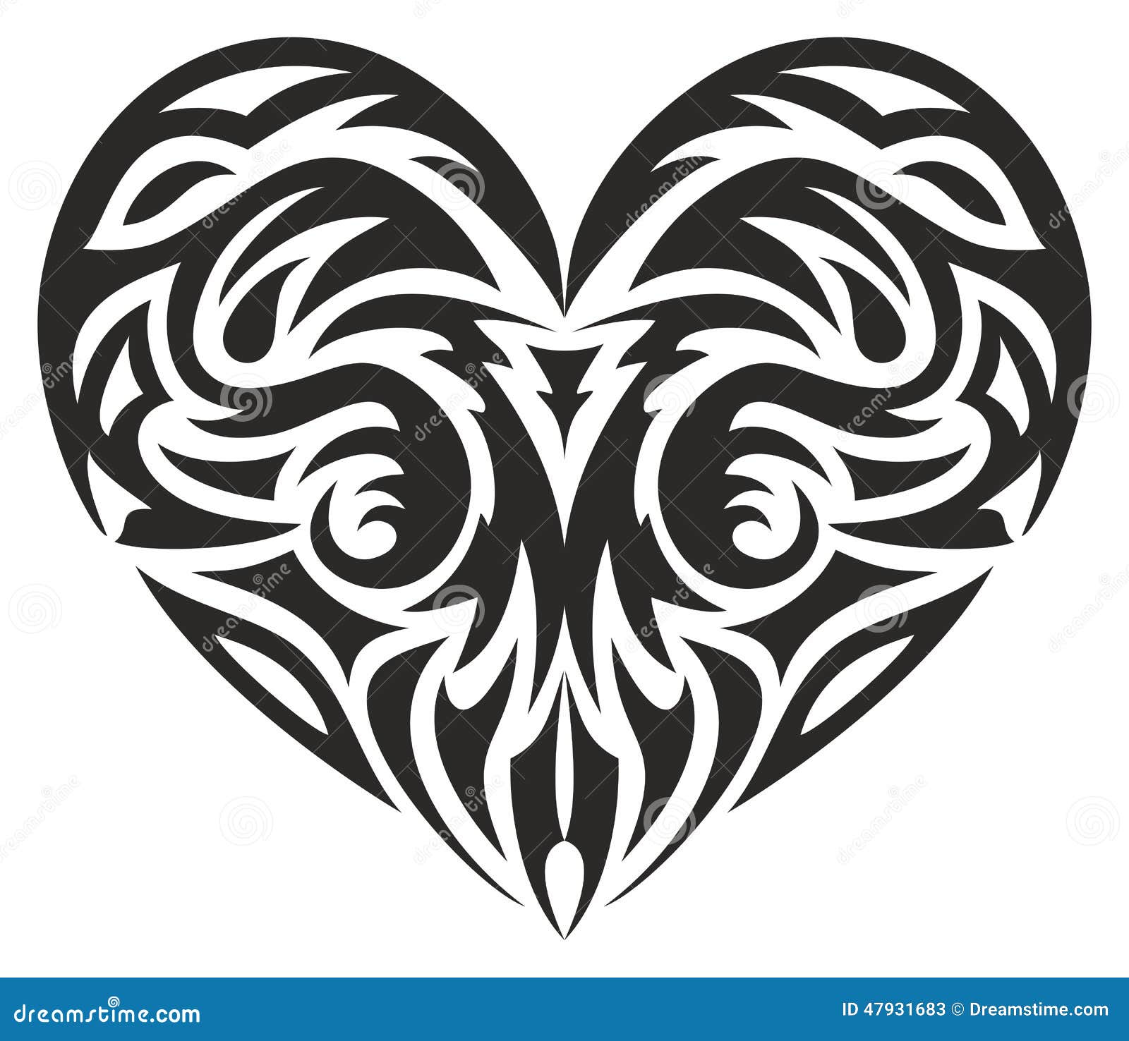 Tribal Heart And Symbols From It Vector Illustration | CartoonDealer ...