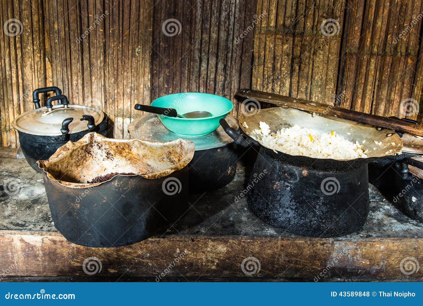 Tribal Kitchen in Northern Thailand Stock Photo - Image of heat ...