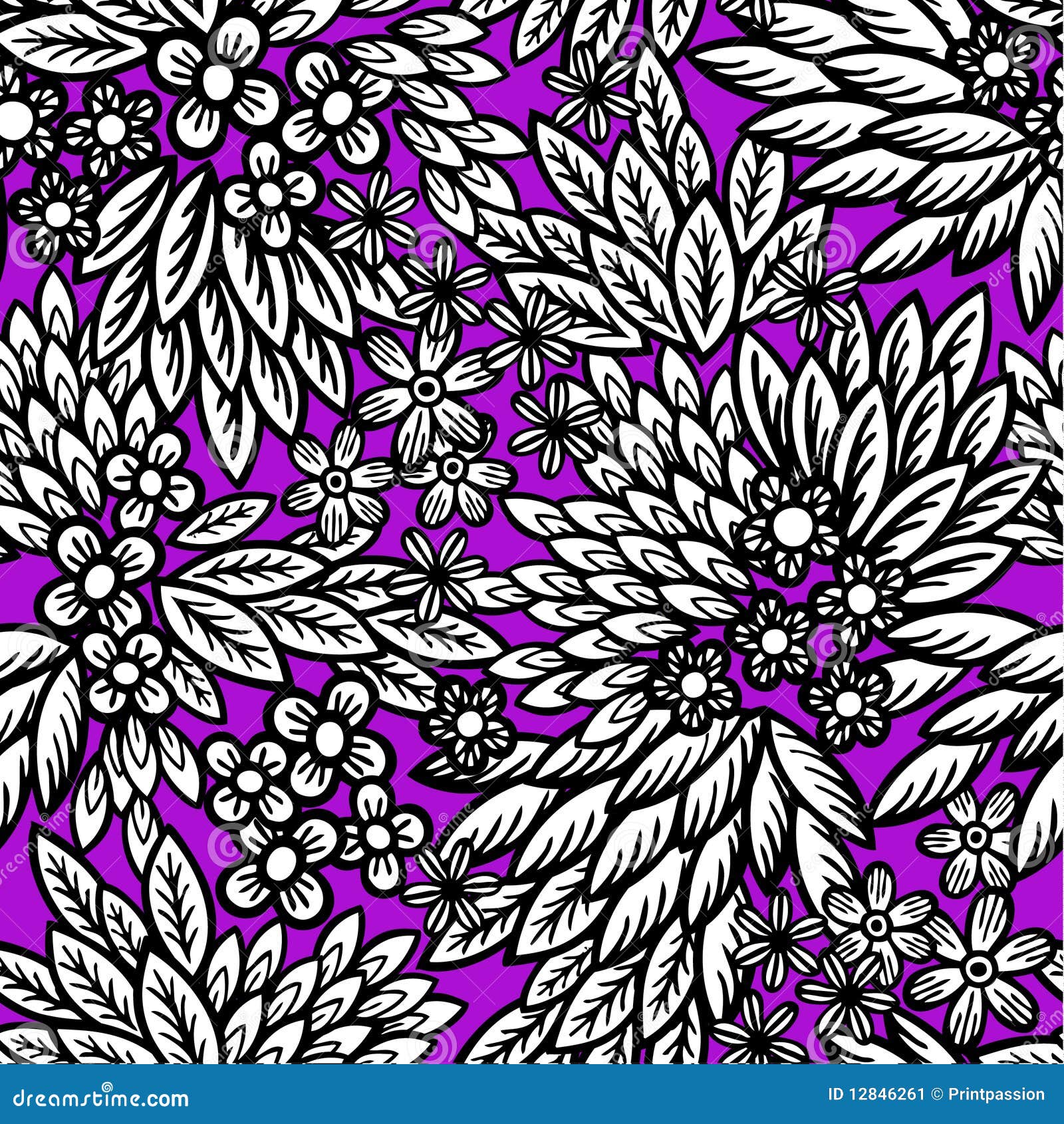 Tribal leaf floral stock vector. Illustration of fashion - 12846261