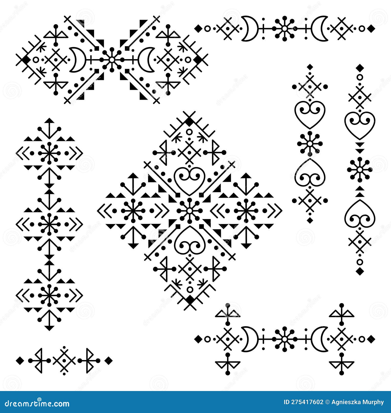 Nordic Icelandic Rune Style Geometric Vector Mandala Design - Tribal ...