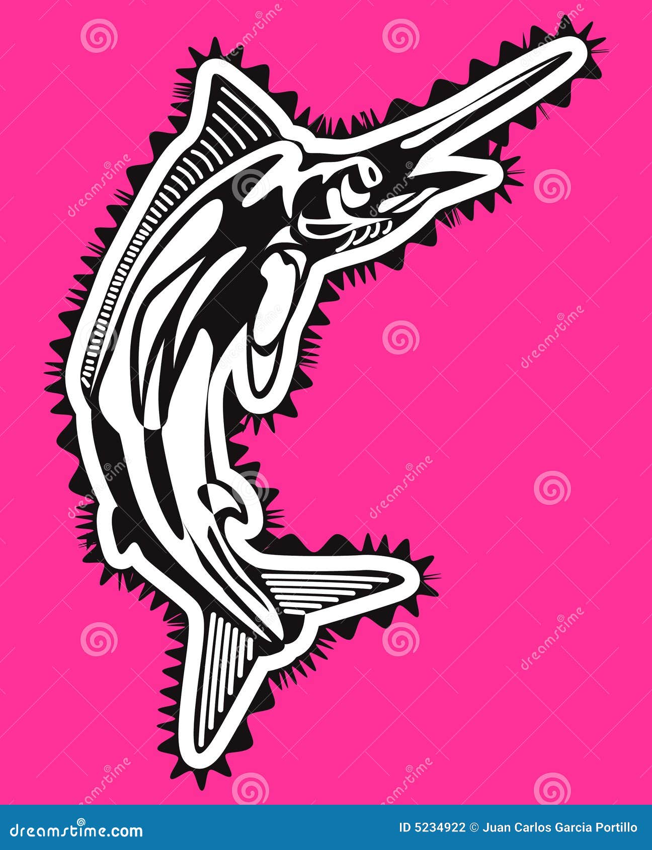 Tribal Marlin Fish Vector Illustration | CartoonDealer.com #5234922