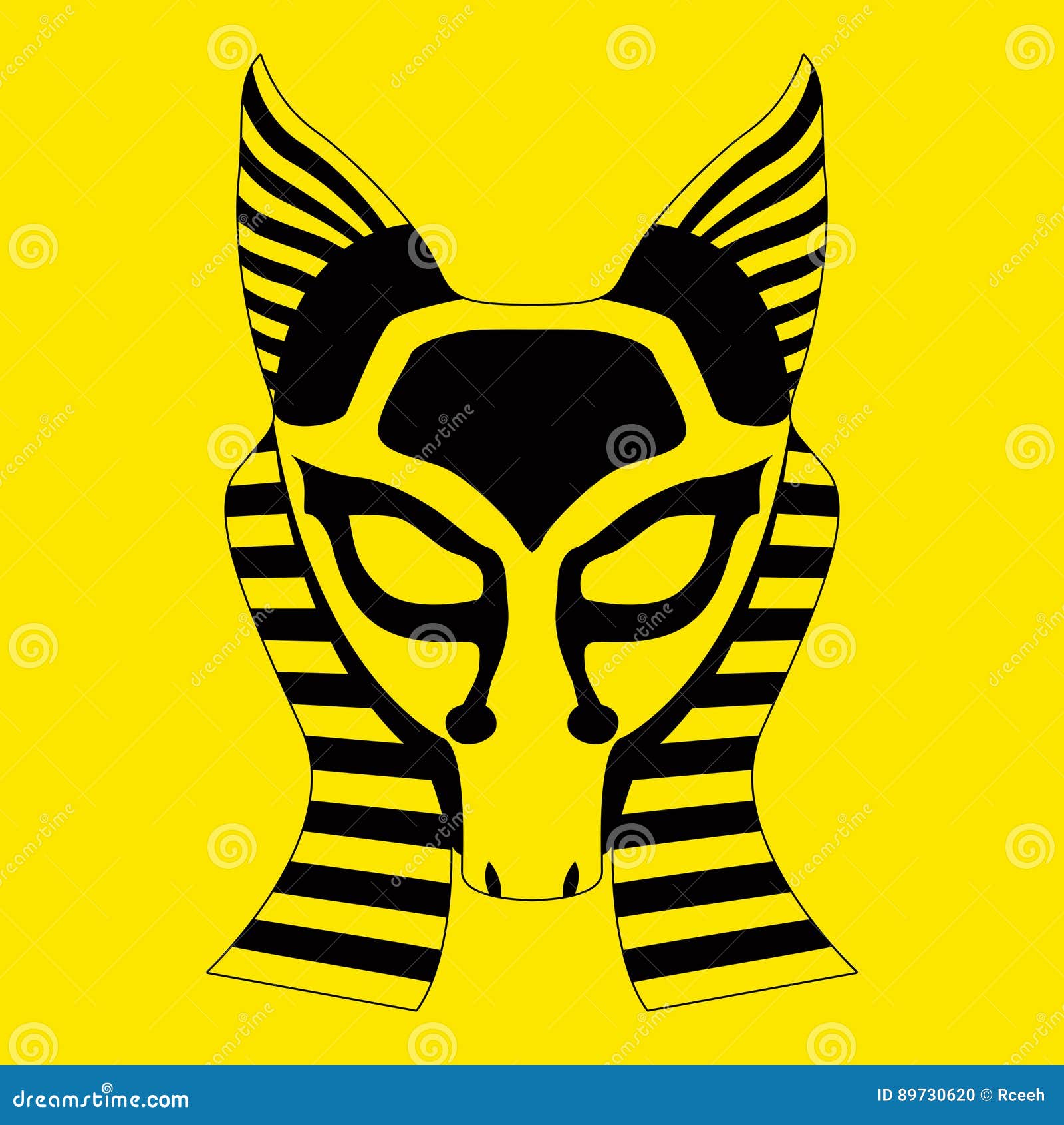 Tribal mask stock vector. Illustration of face, culture - 89730620