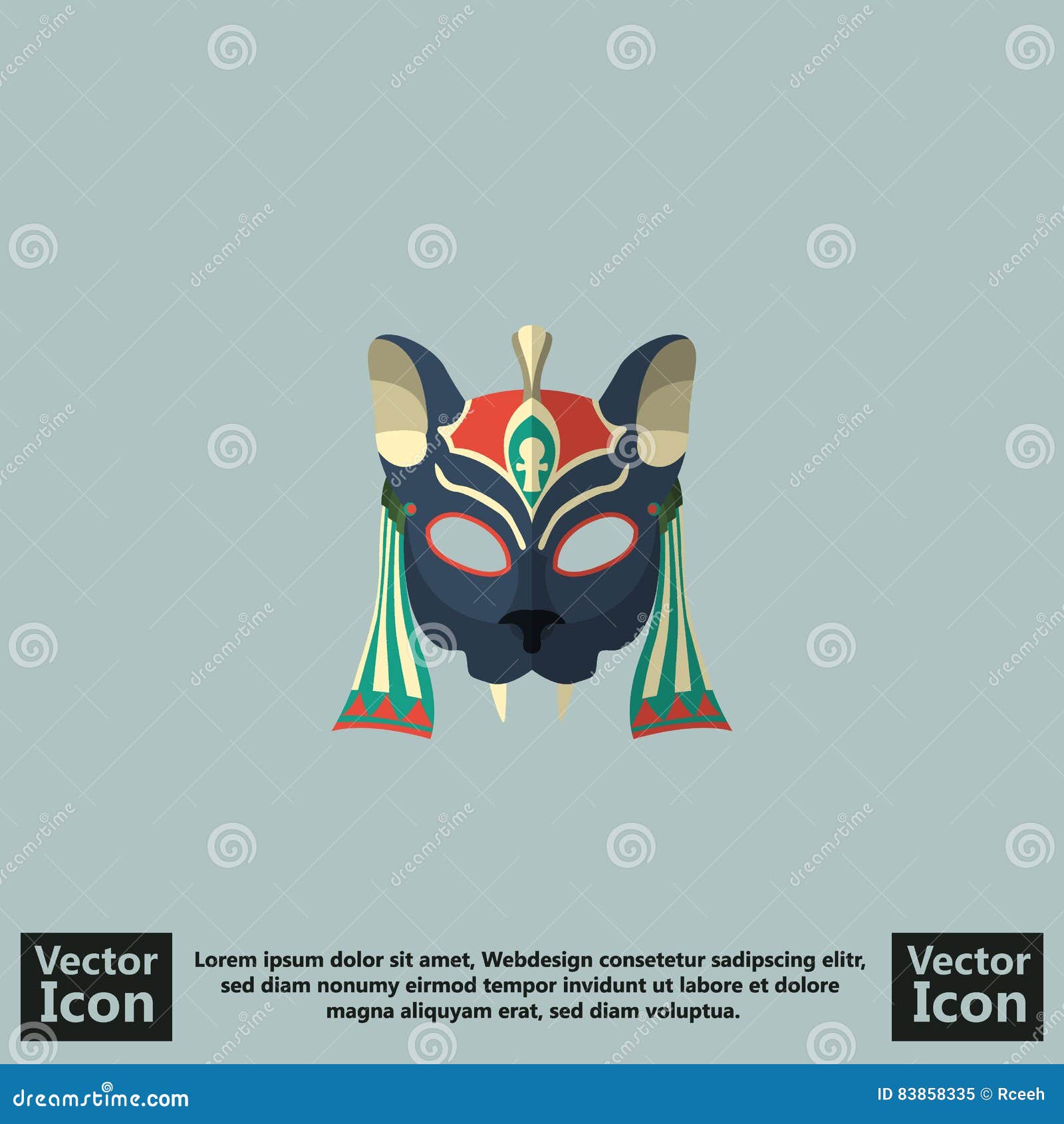 Tribal mask symbol stock vector. Illustration of ethnic - 83858335