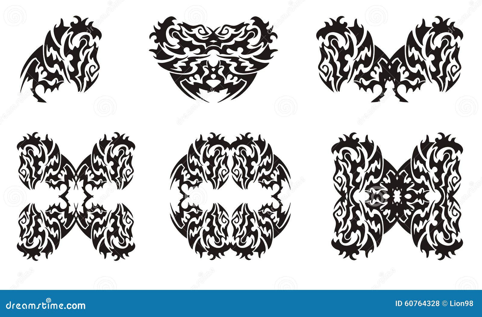 Tribal monkey symbols stock vector. Illustration of graphic - 60764328