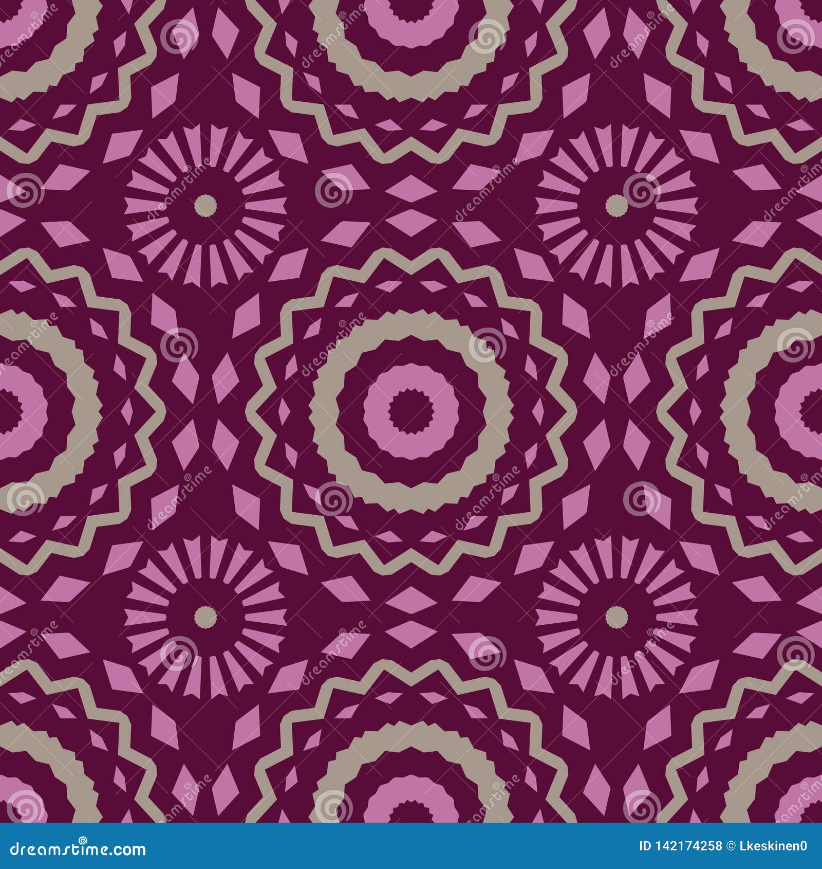 Tribal, Native Looking Circular Seamless Pattern Stock Vector ...