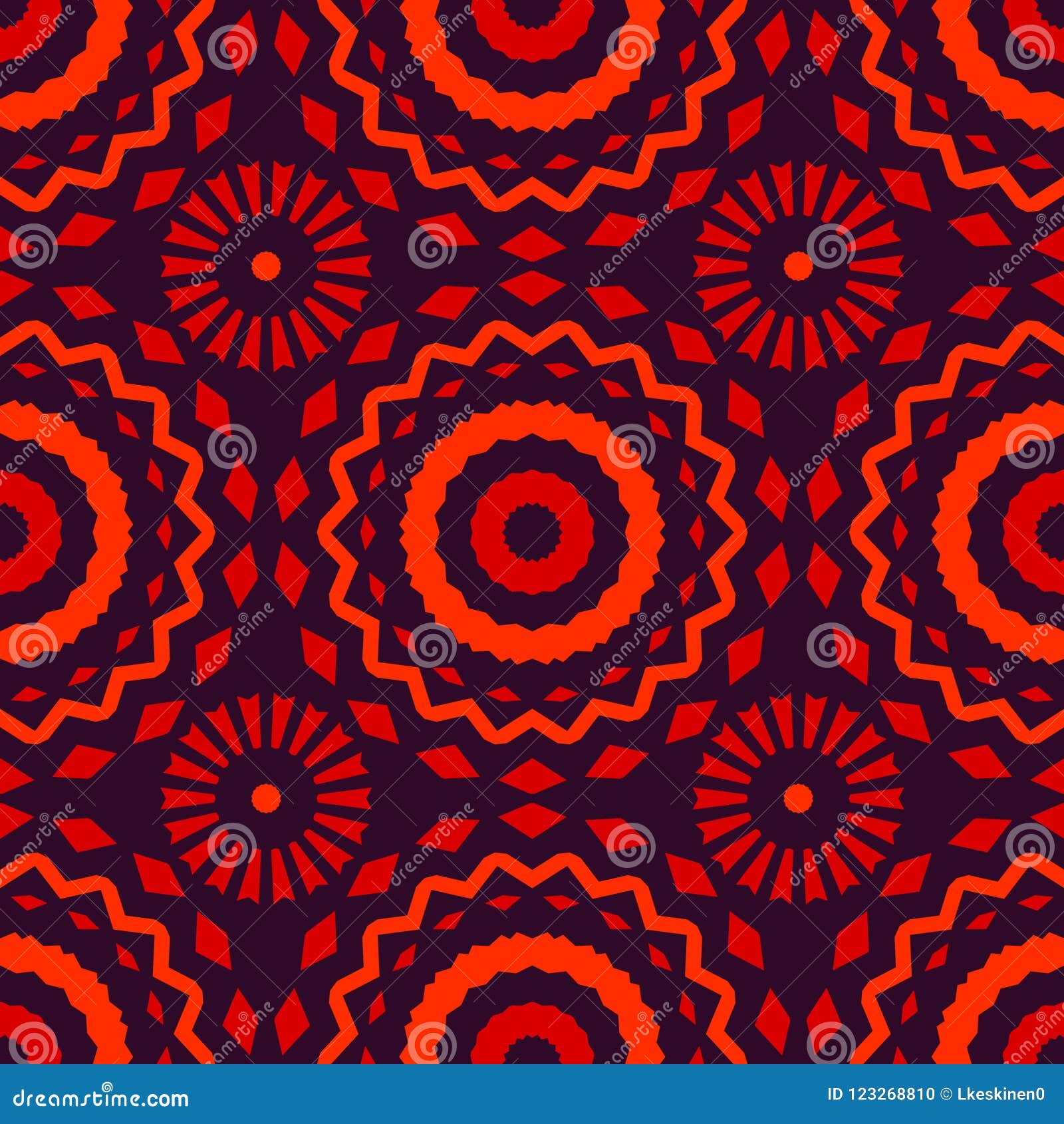 Tribal, Native Looking Circular Seamless Pattern Stock Vector ...