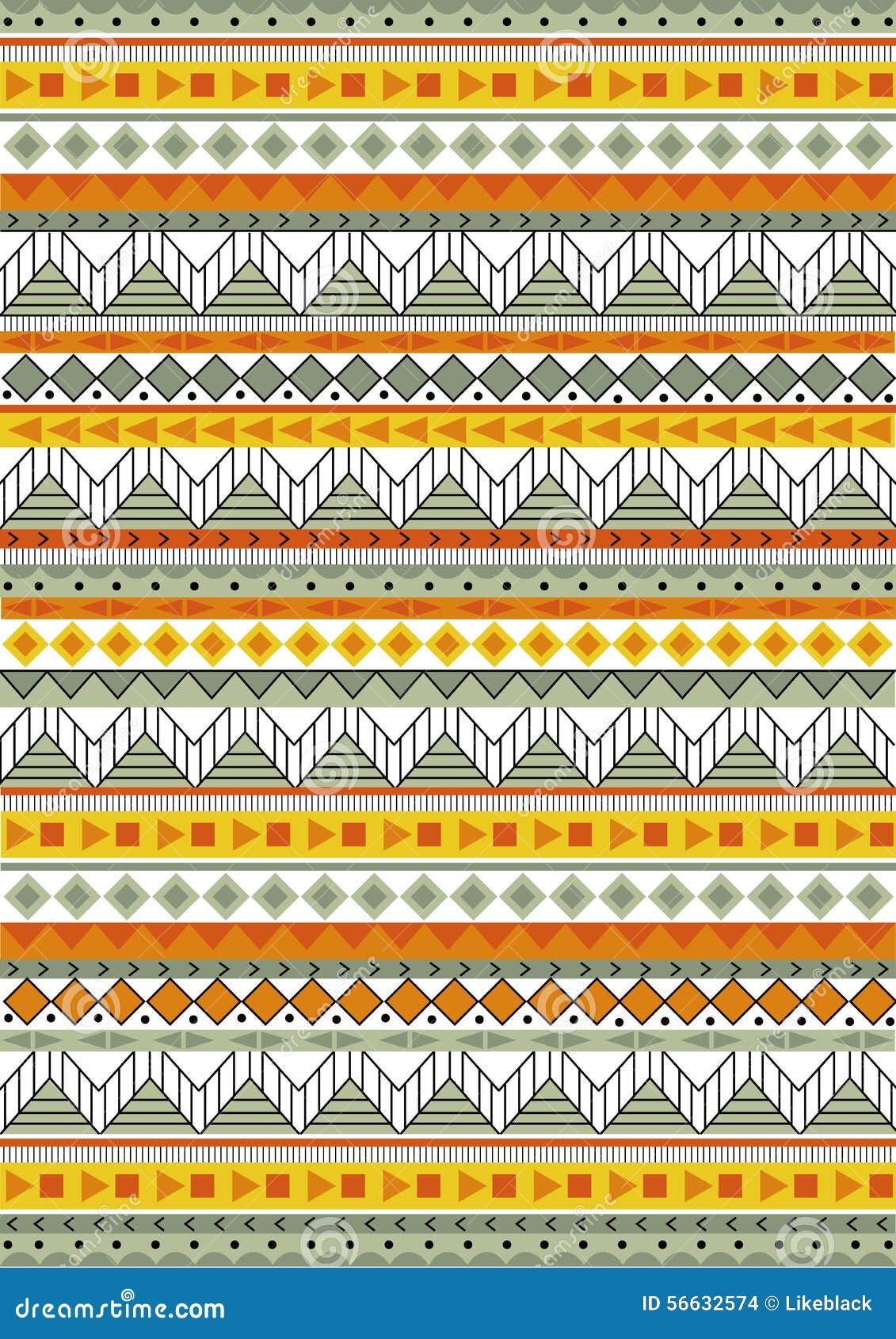 Tribal Native Shape Patterns Stock Vector - Illustration of illustrated ...