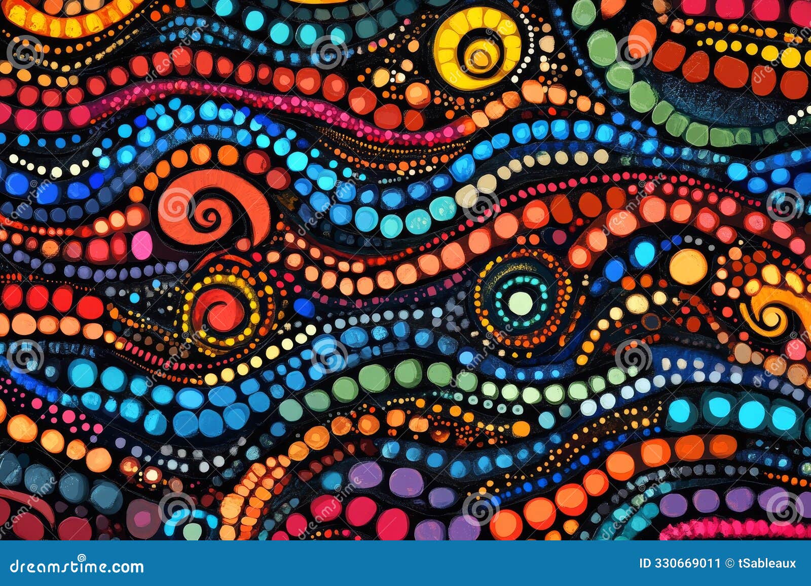 Tribal Pattern of Australian Aboriginal Stock Image - Image of symmetry ...