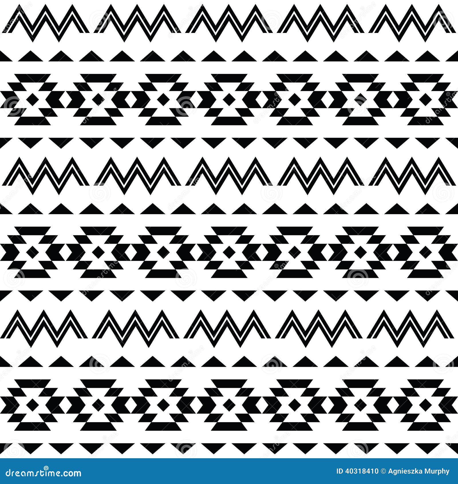 Tribal Pattern, Aztec Seamless Background Stock Illustration ...