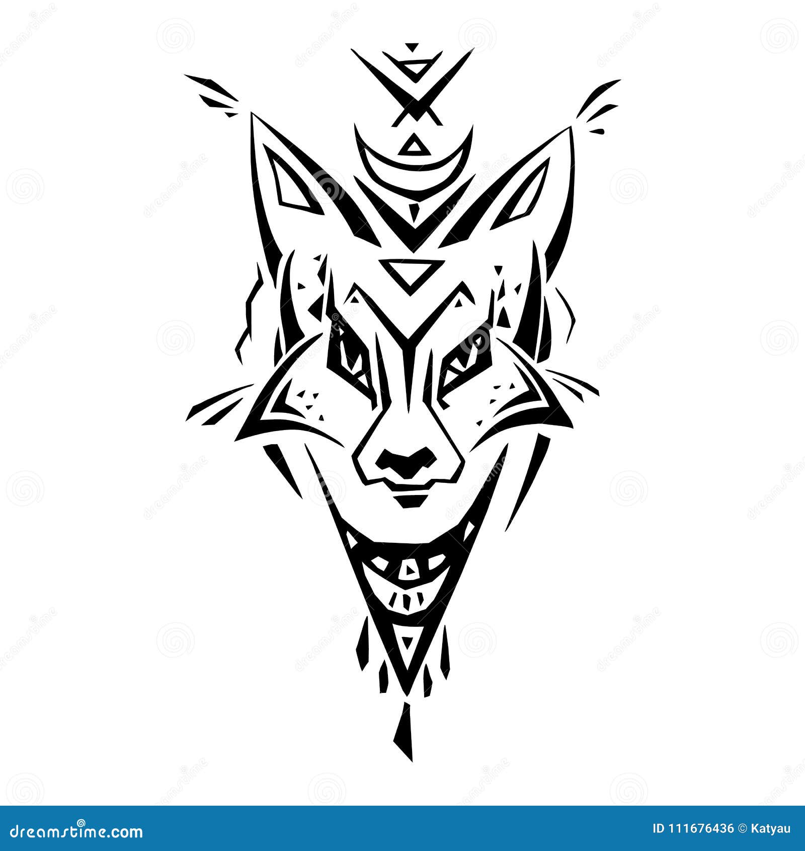 Tribal Fox Tattoo