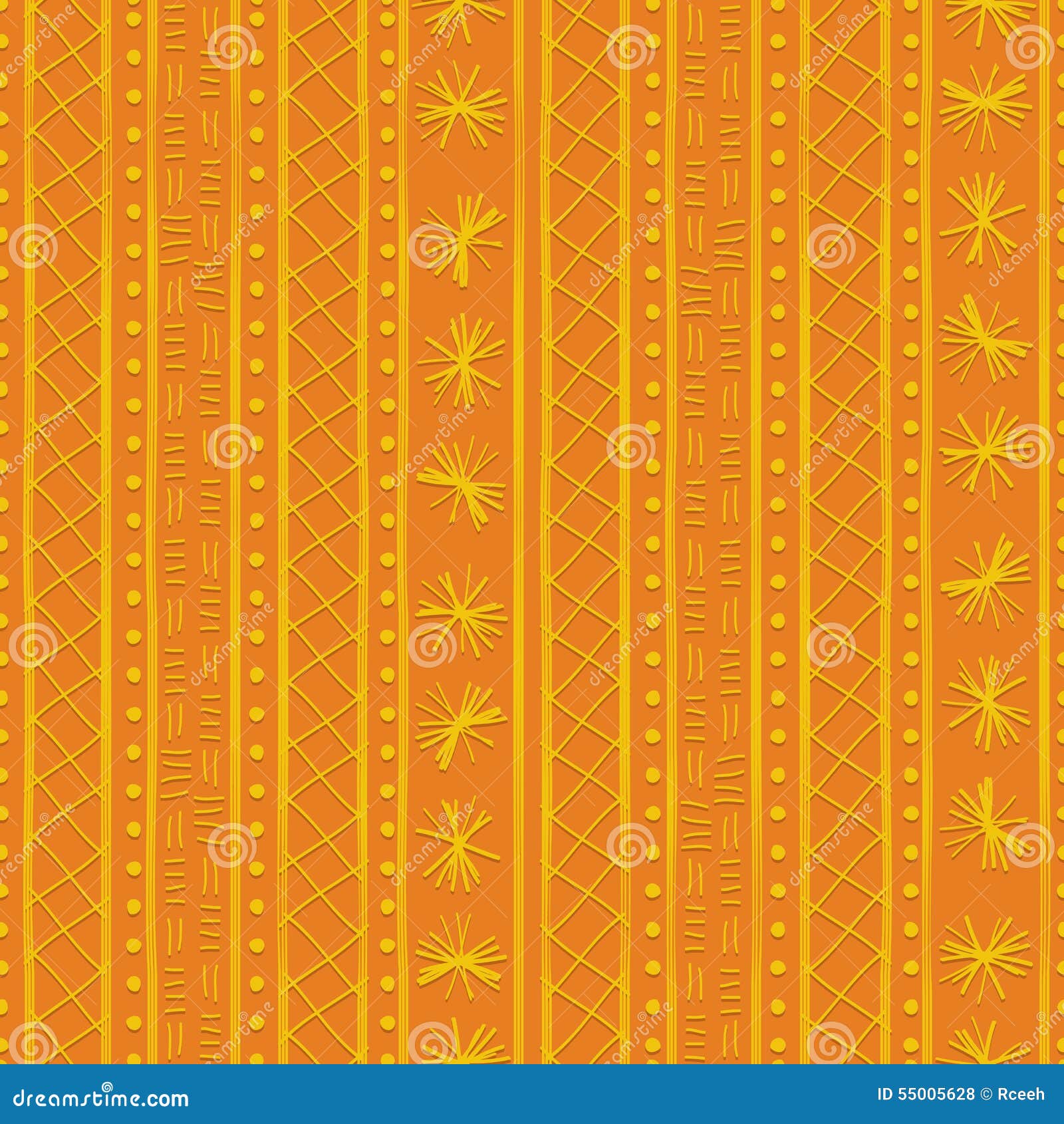 Tribal pattern orange stock illustration. Illustration of creative ...