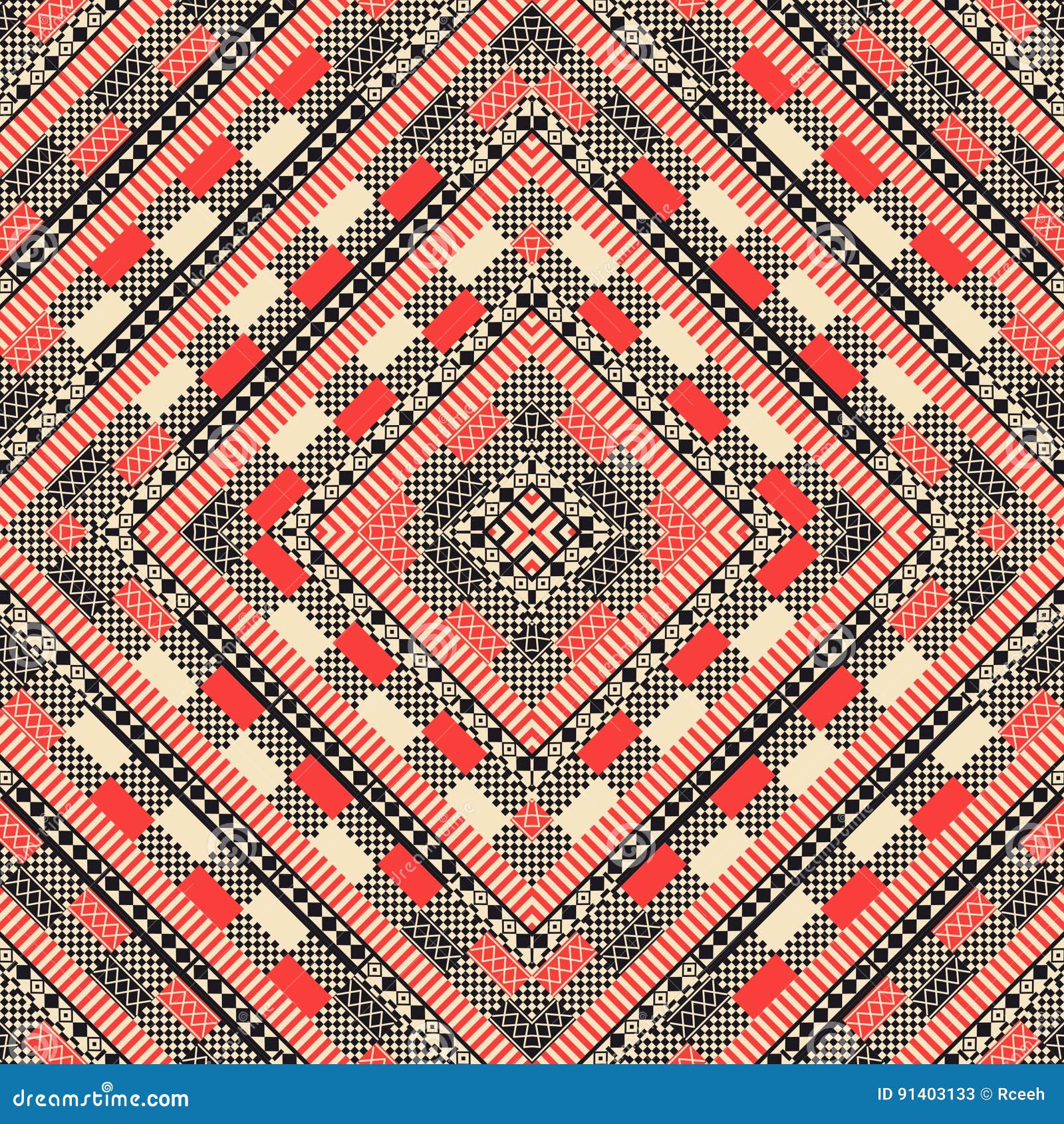 Tribal pattern stock vector. Illustration of traditional - 91403133