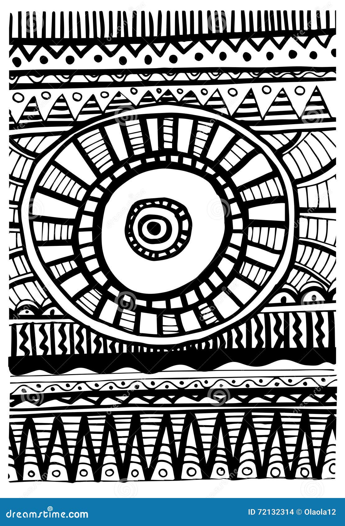 Tribal pattern stock vector. Illustration of nomad, graphic - 72132314