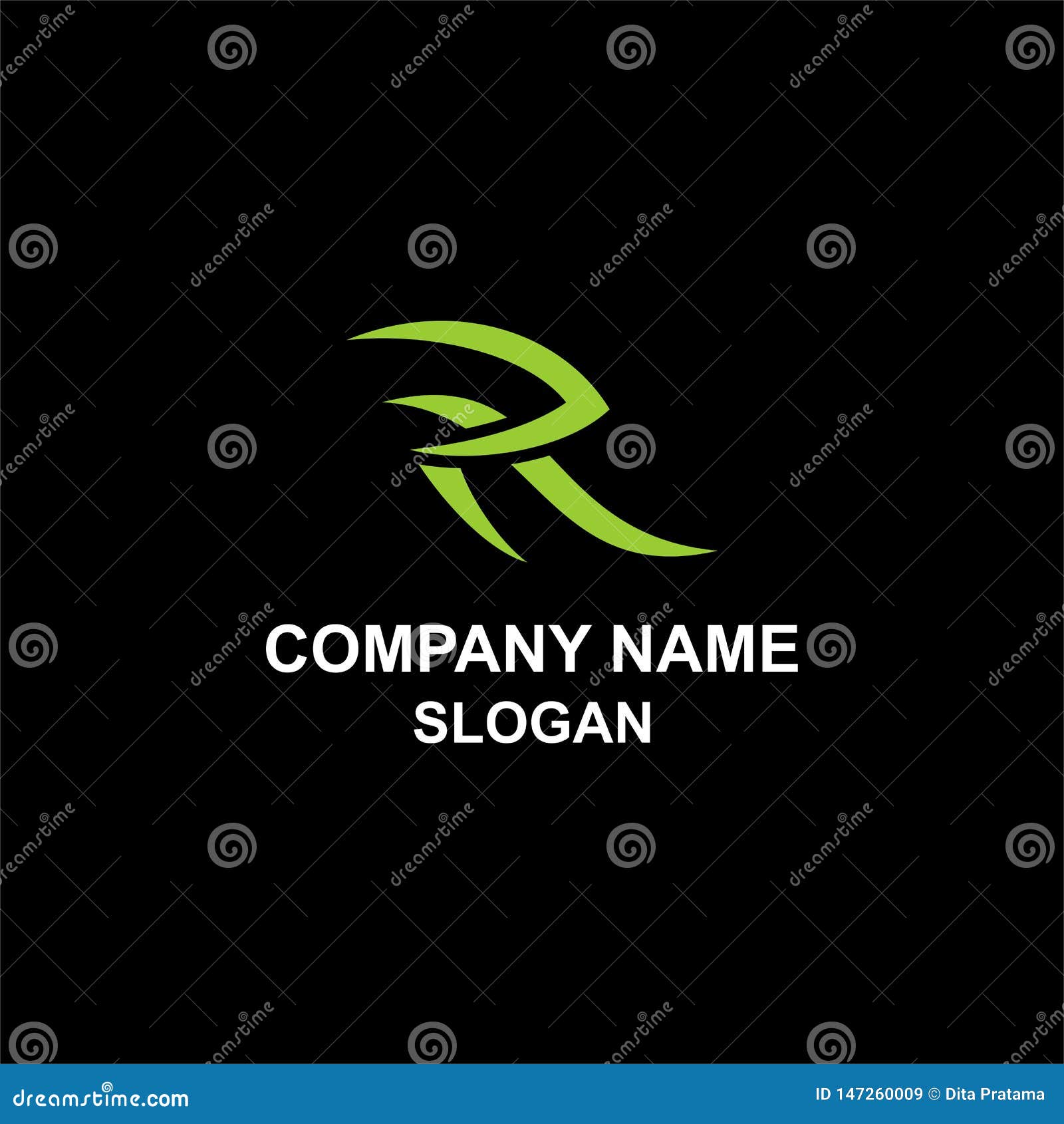 R Letter Initial Logo, in Tribal Style. Stock Vector - Illustration of ...