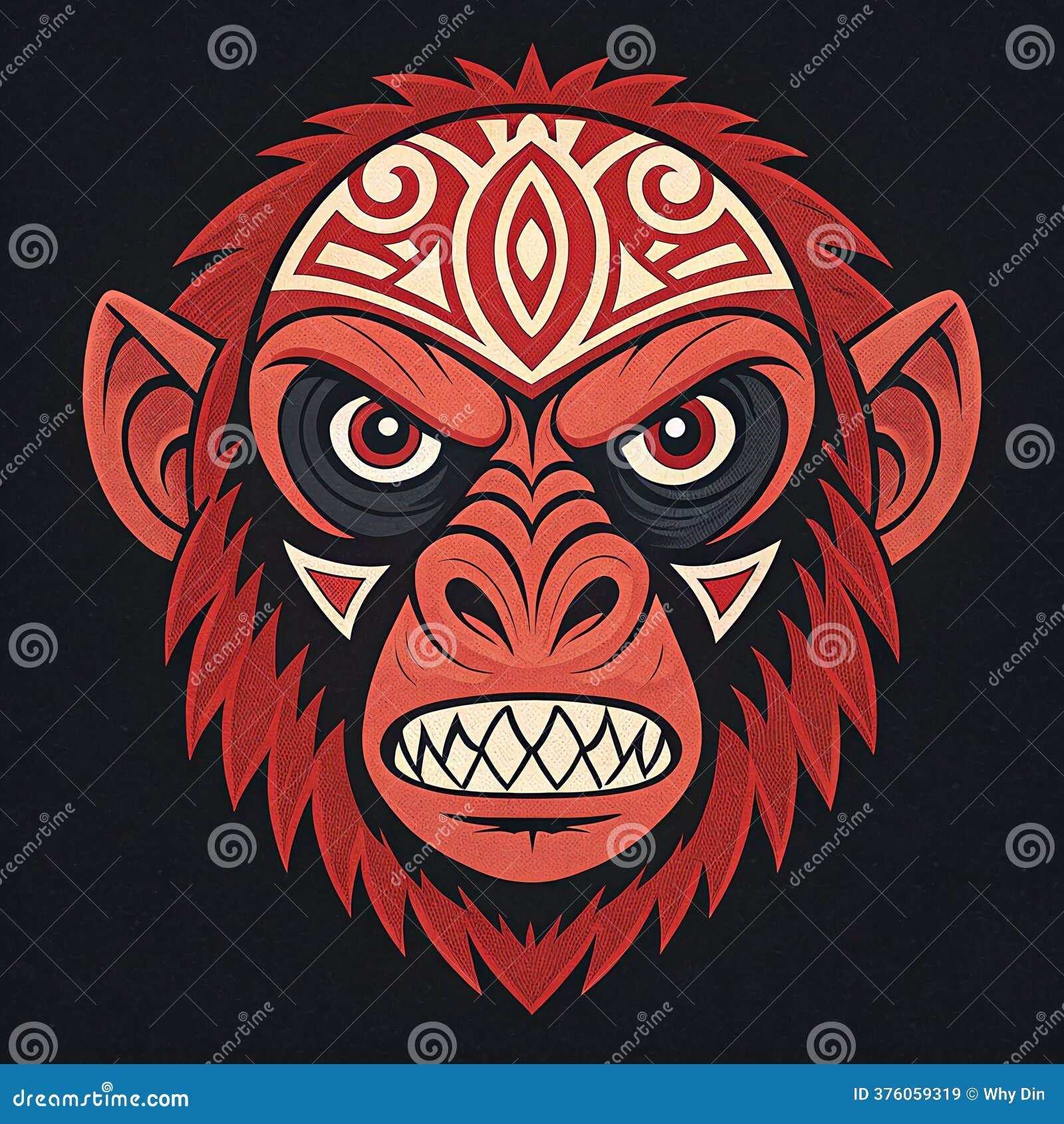 Angry Monkey Eating While Sitting At The Fence Stock Photography ...