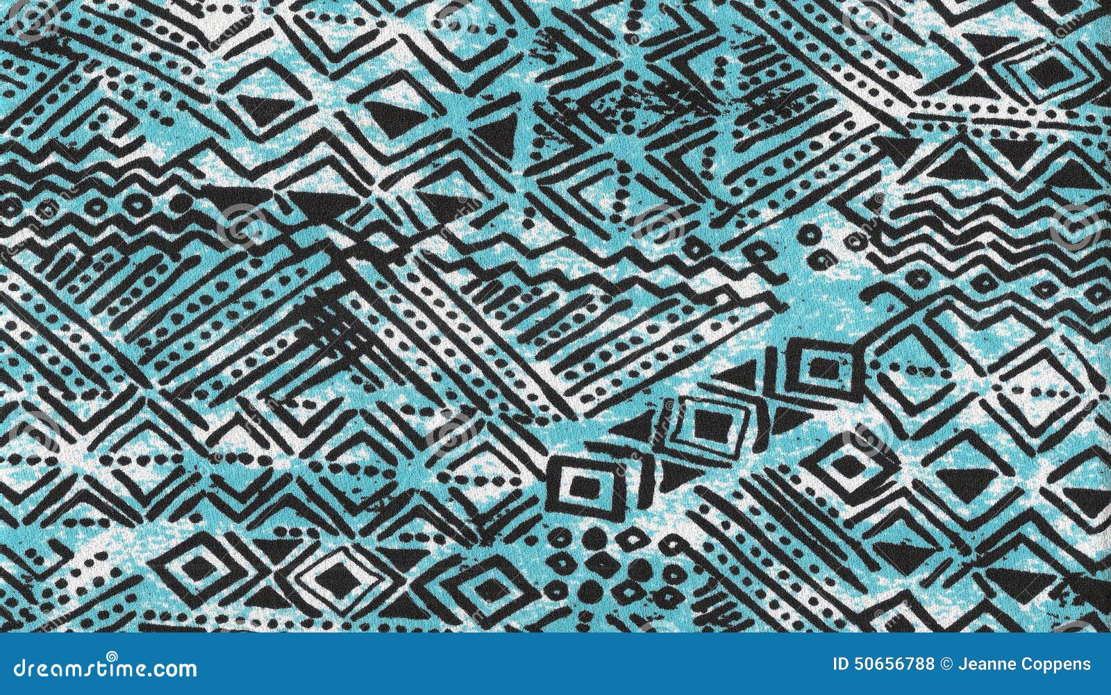 Tribal Seamless Grunge Blue Background. Stock Illustration ...