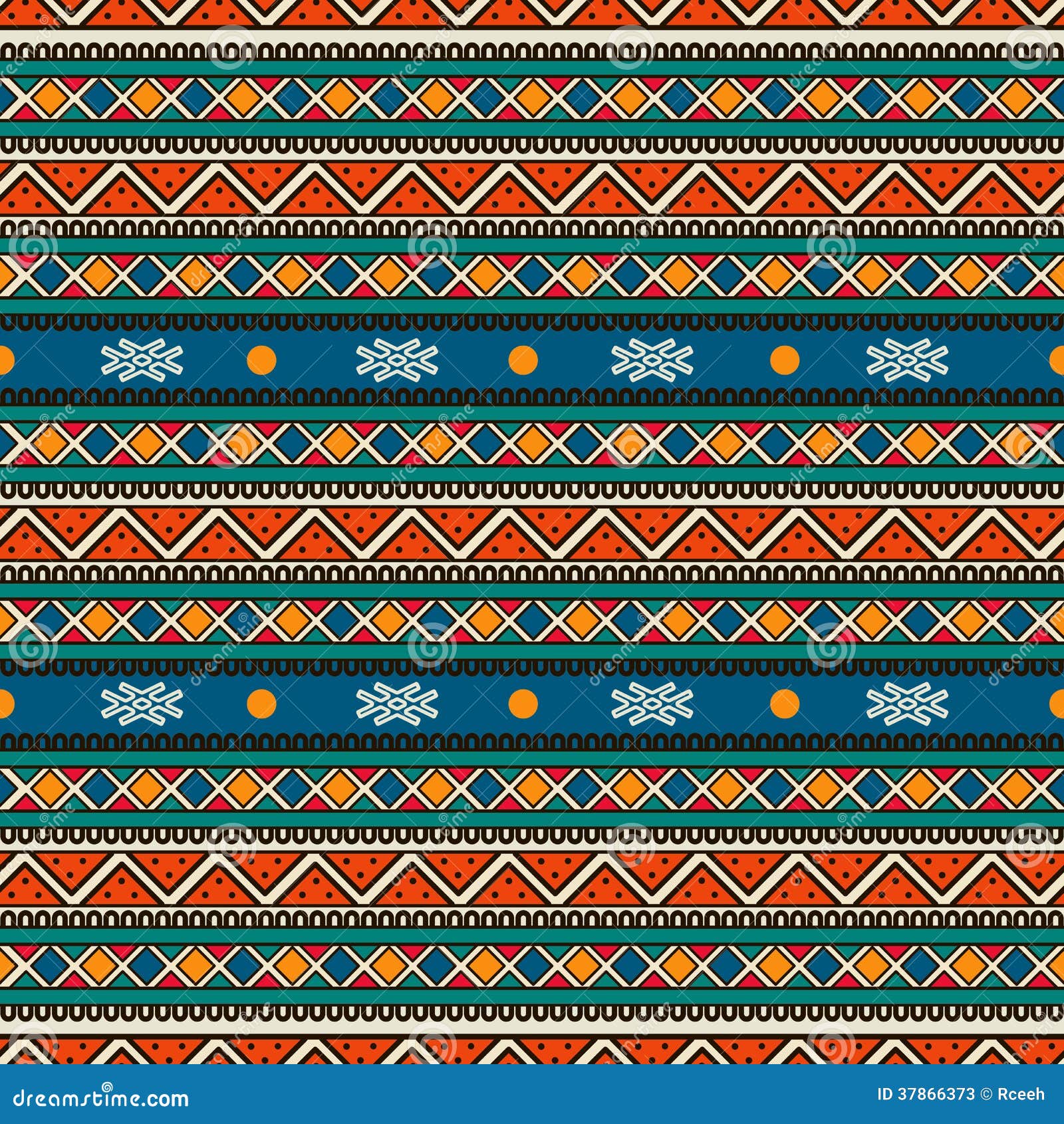 Tribal seamless pattern stock vector. Illustration of lines - 37866373