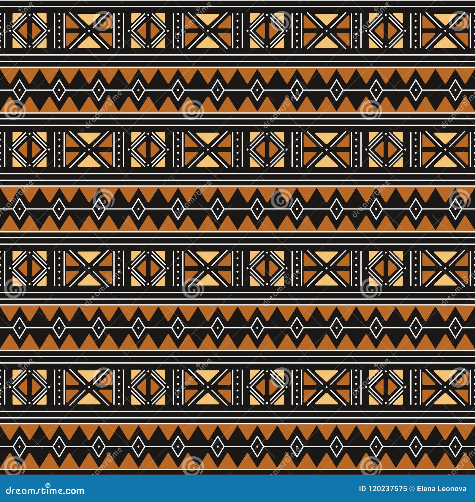 Tribal Seamless Pattern, African Fabric Bogolanfini. Stock Vector ...