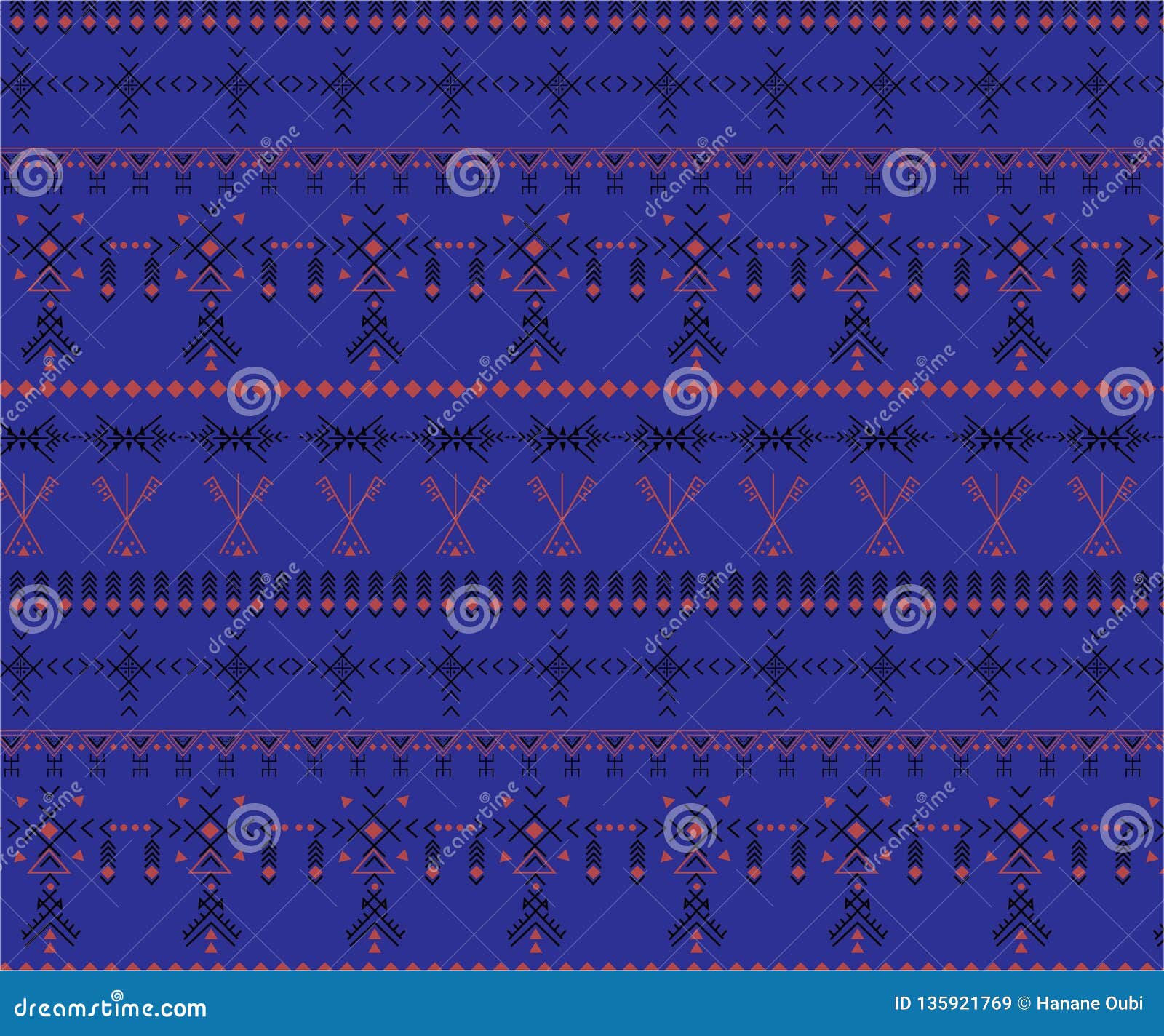 Tribal Seamless Pattern - Berber Native Signs ,ethnic Background Stock ...