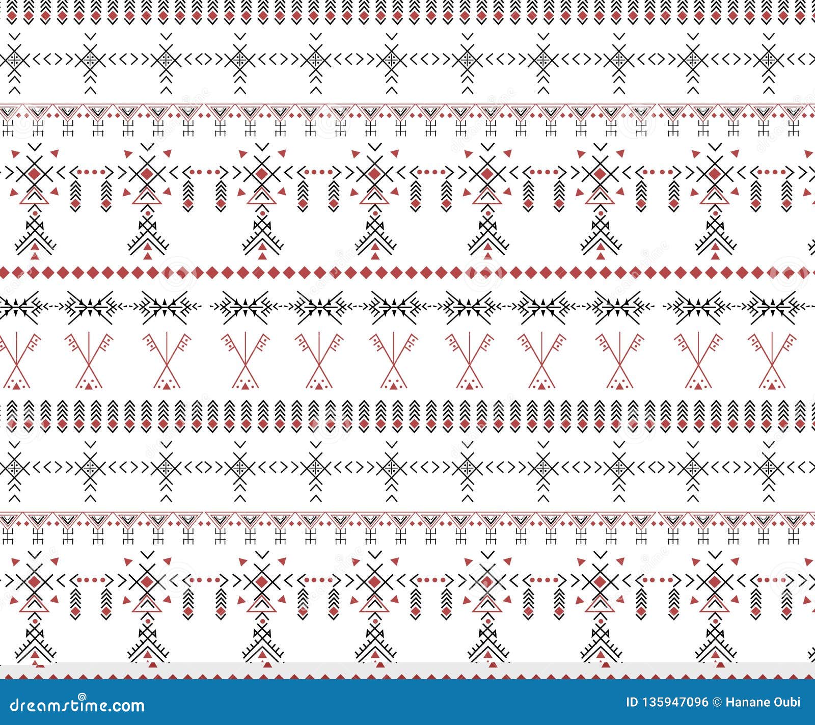 Tribal Seamless Pattern - Berber Native Signs ,ethnic Background Stock ...
