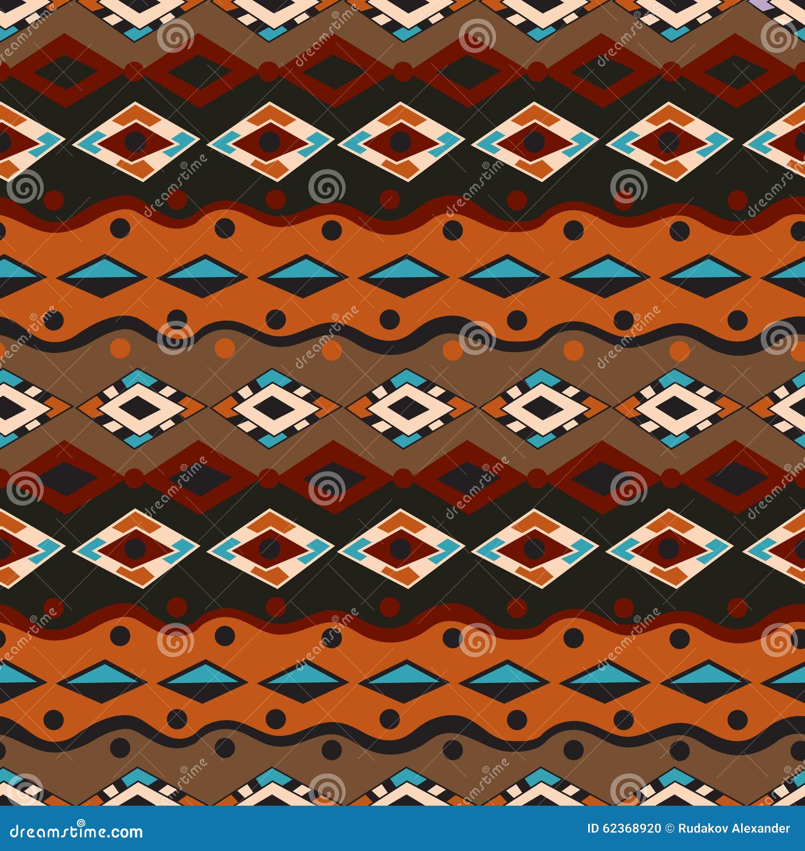 Tribal seamless pattern stock vector. Illustration of drawn - 62368920