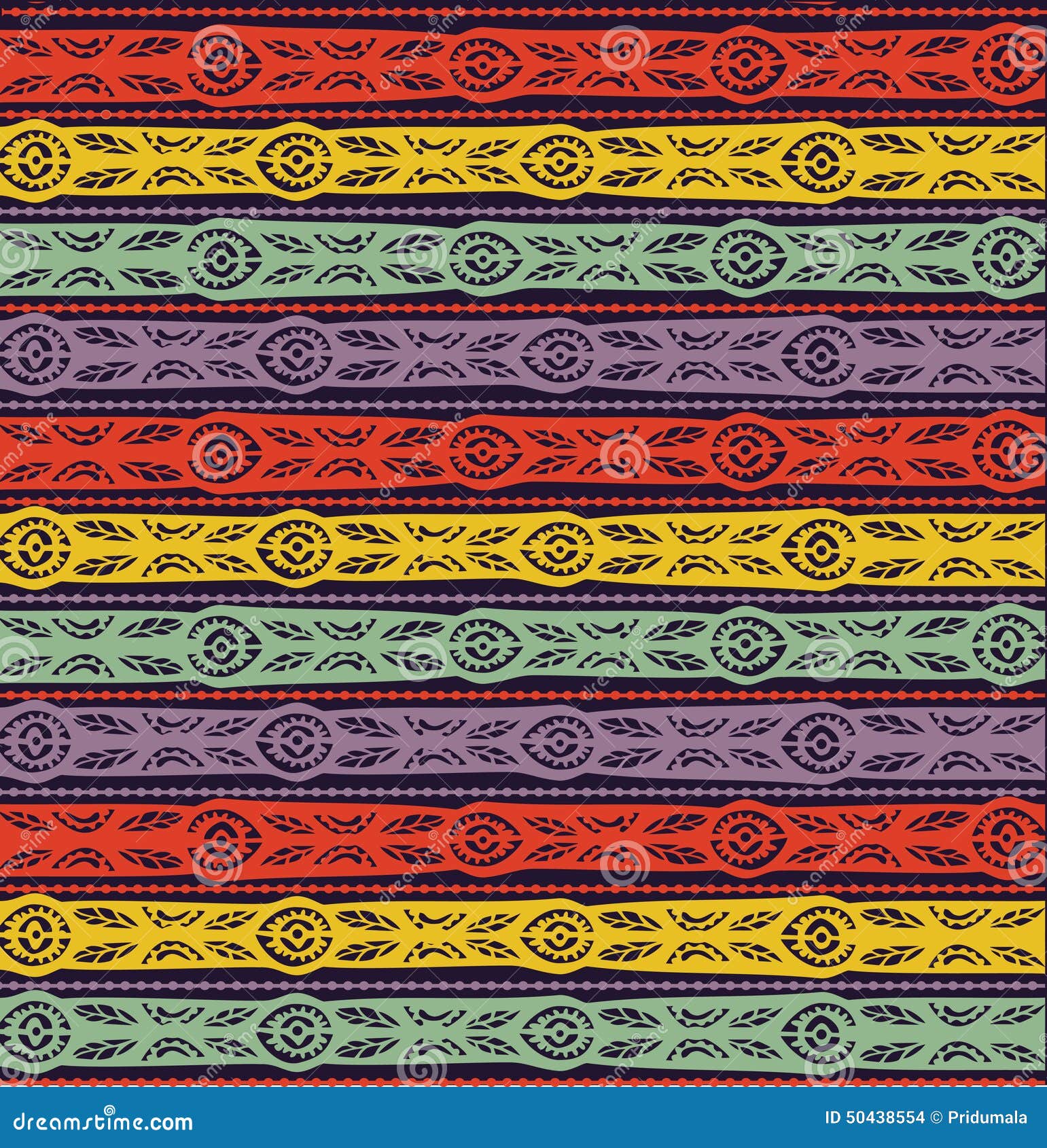Tribal seamless pattern stock vector. Illustration of modern - 50438554