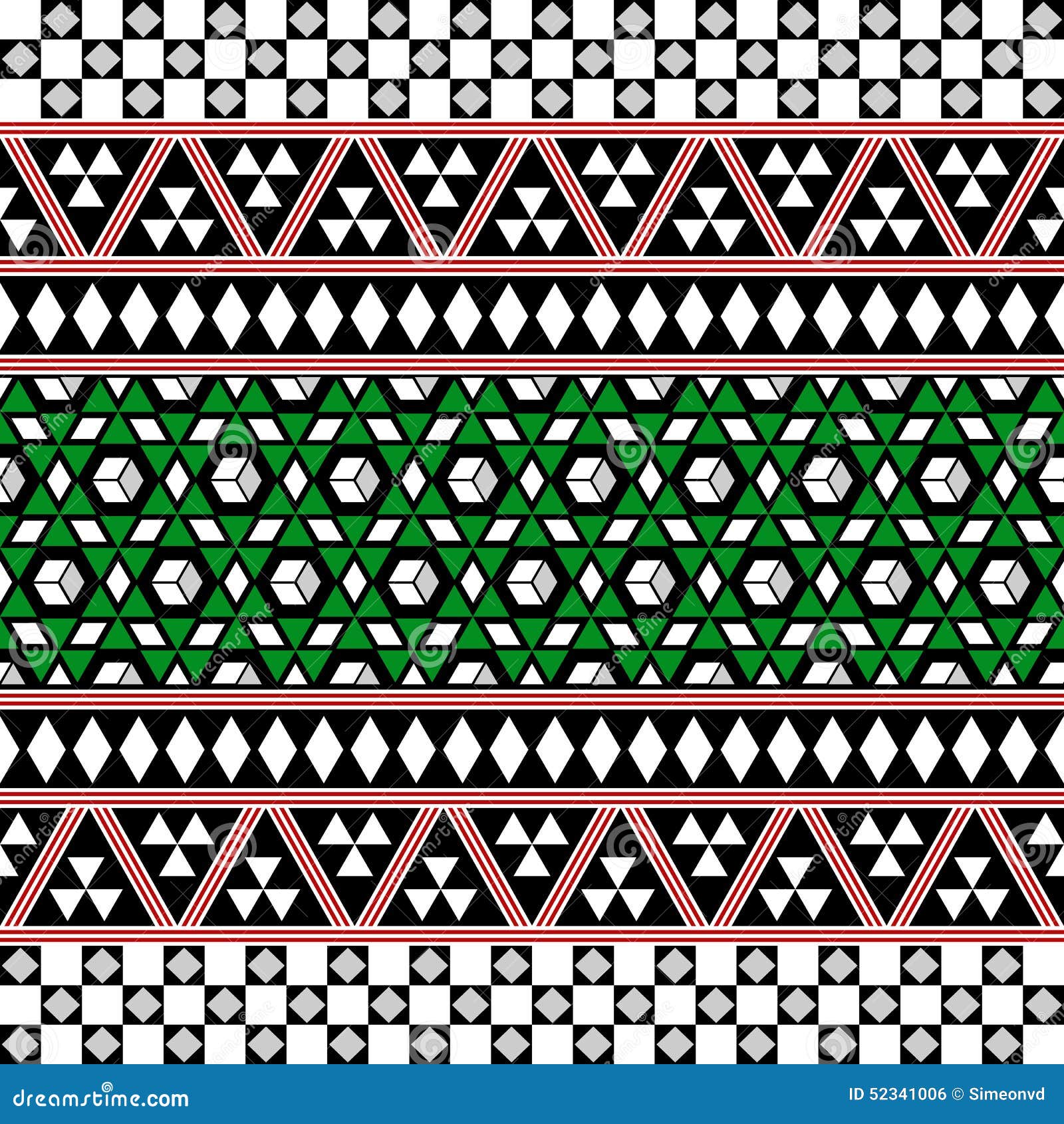 Tribal Seamless Pattern. Ethnic Vector Background Stock Vector ...