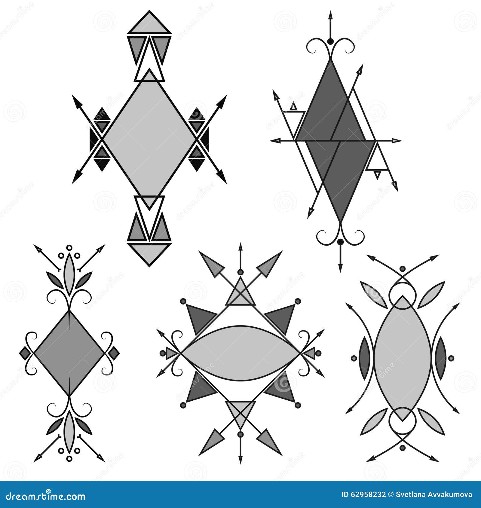 Tribal Style. Geometric Frame Stock Vector - Illustration of element ...
