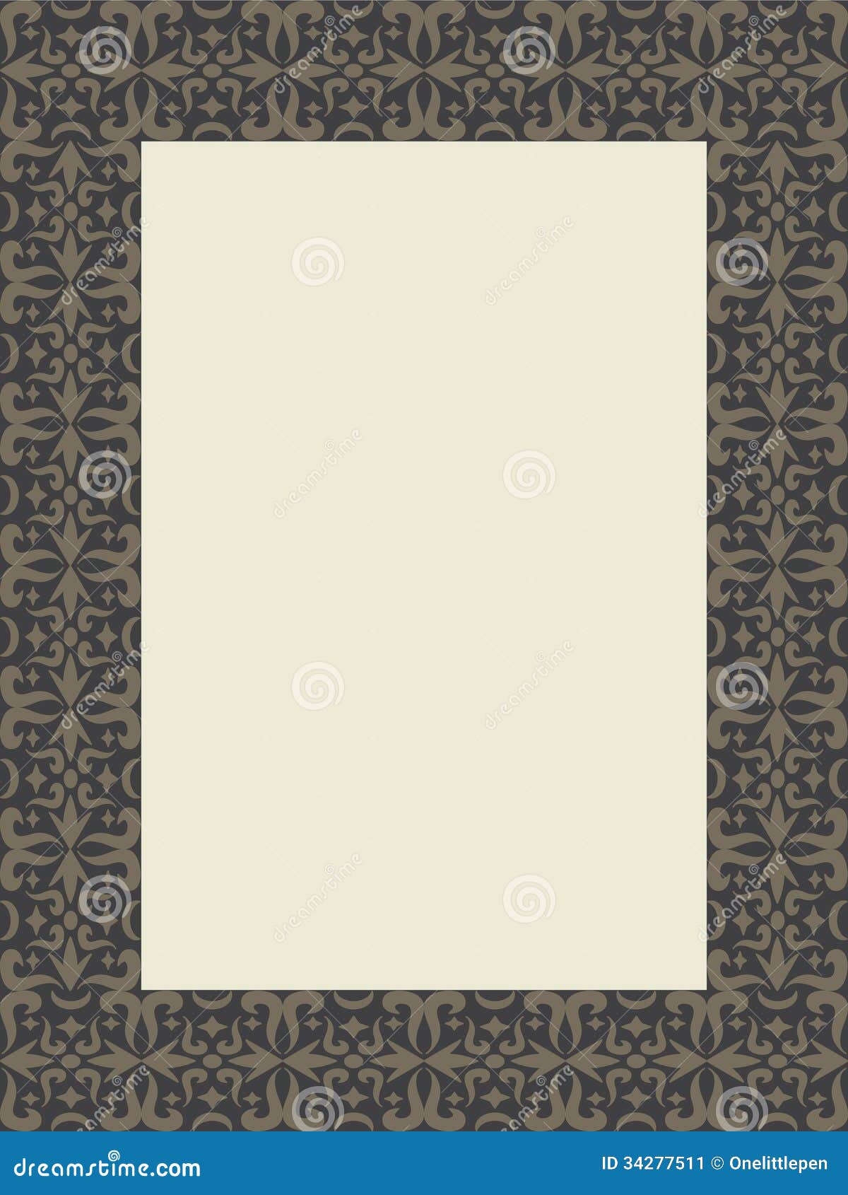 Tribal Swirl Rectangular Frame Stock Vector - Illustration of card ...