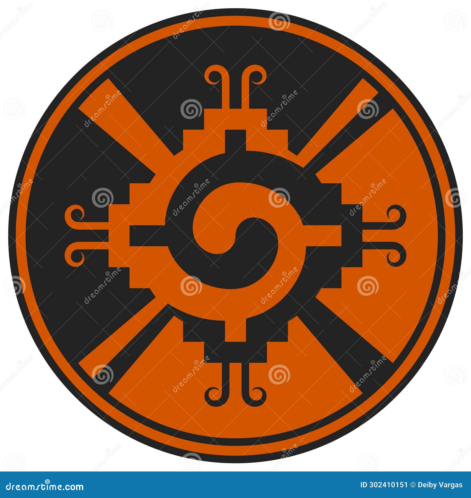 Tribal Symbol of Aztec Civilization Stock Vector - Illustration of ...