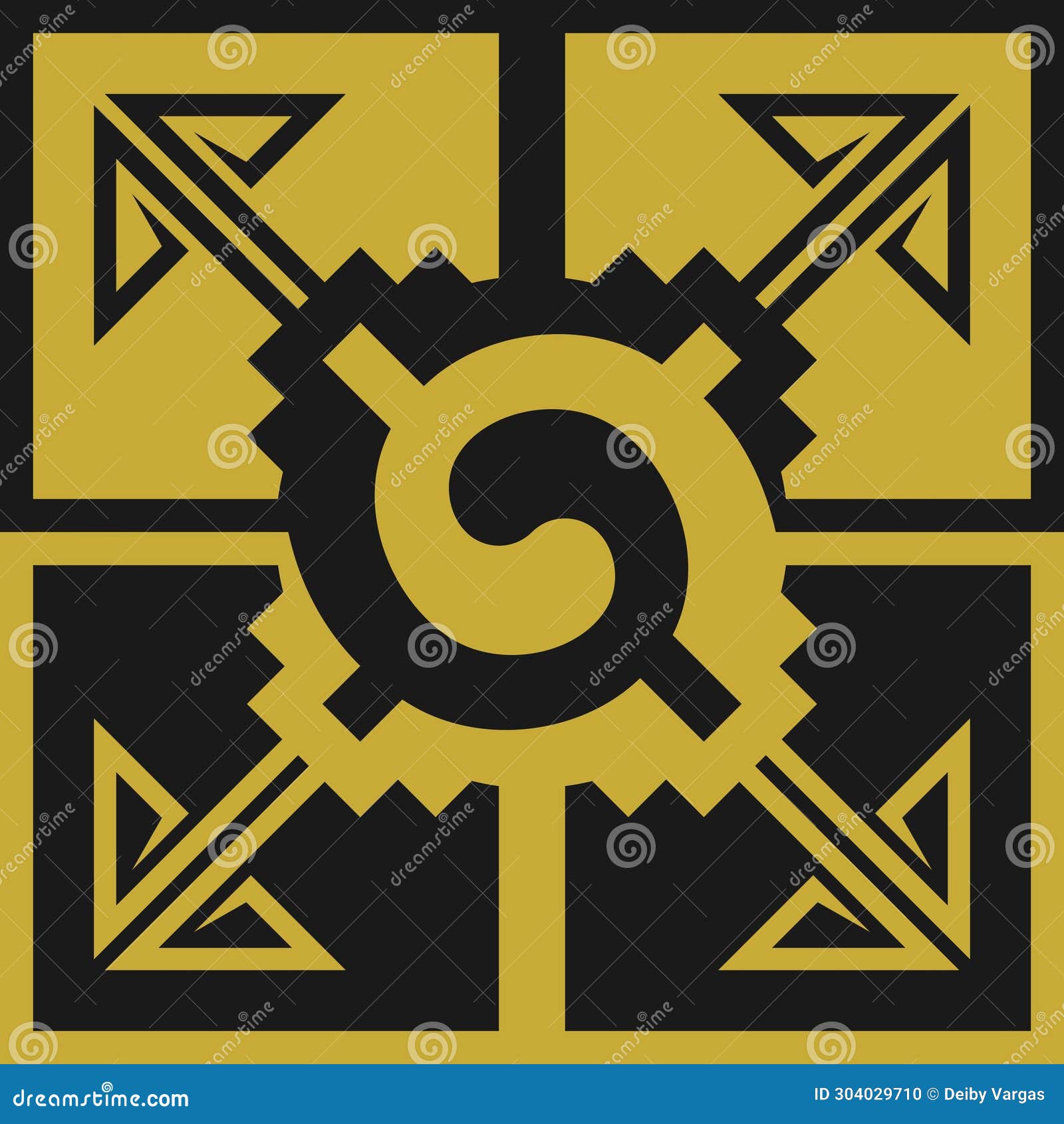 Tribal Symbol of Aztec Civilization Stock Illustration - Illustration ...