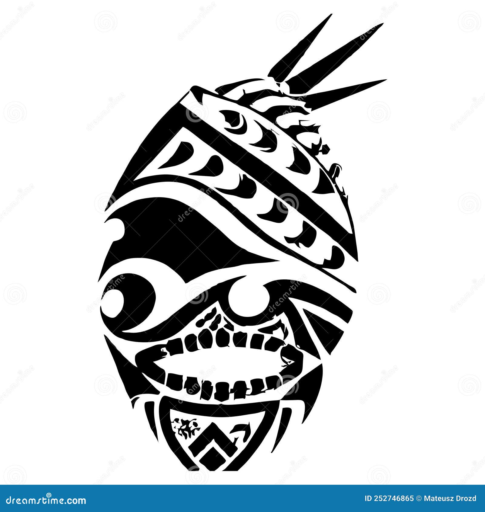 Tribal Tattoo Aztec Design Elements Set Pack Stock Vector ...
