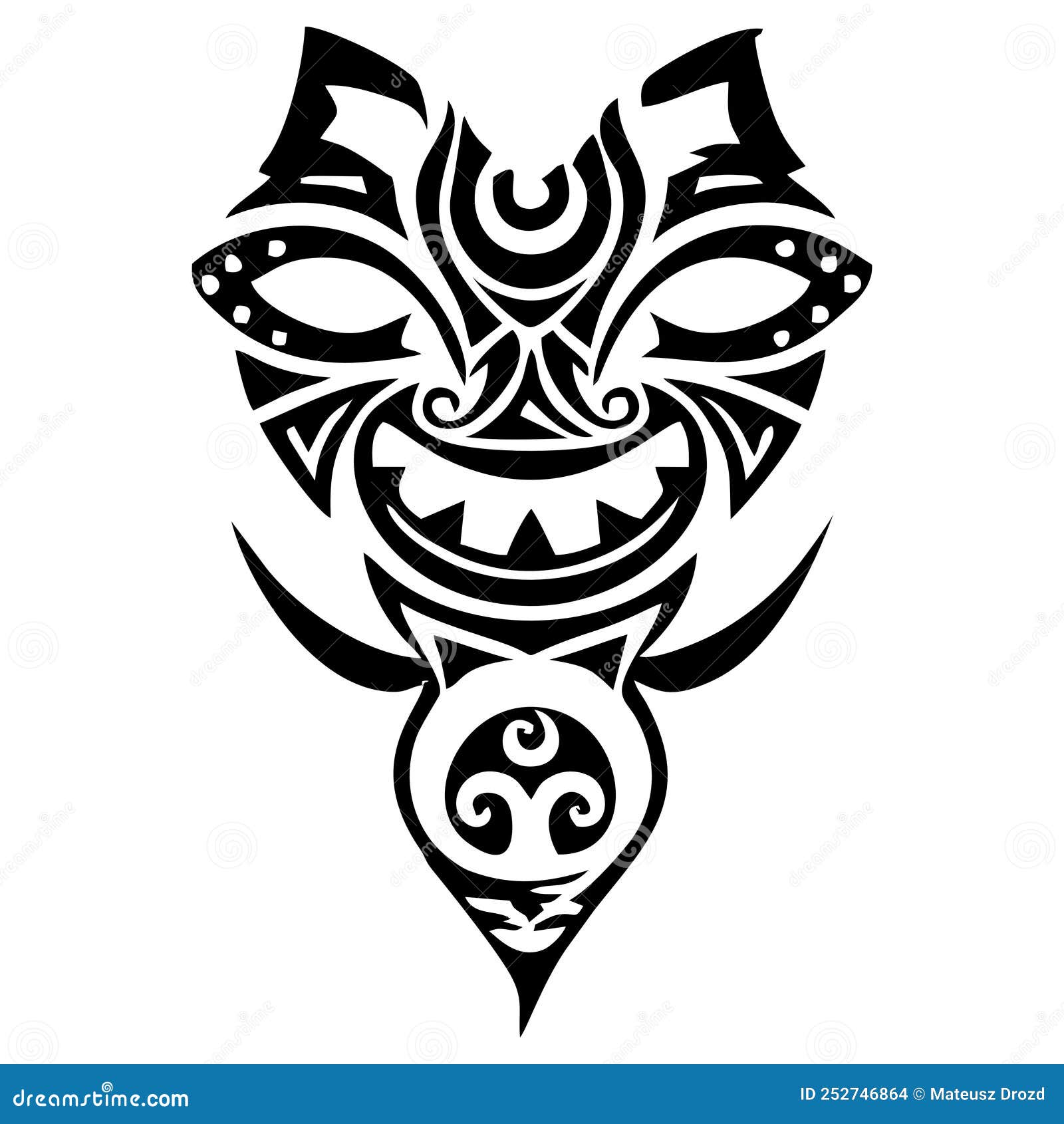 Tribal Tattoo Aztec Design Elements Set Pack Stock Vector ...