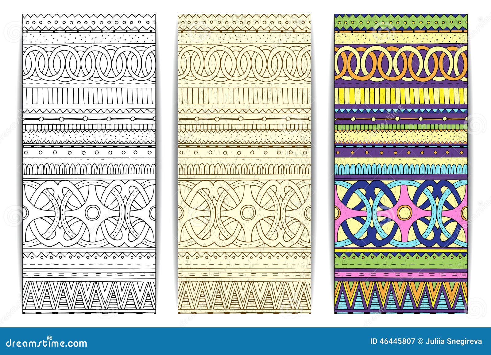 Tribal texture cards. stock vector. Illustration of creative - 46445807