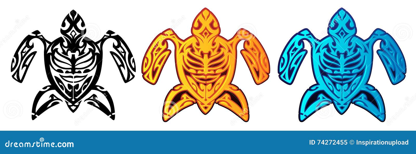 Tribal Turtle stock vector. Illustration of turtle, ocean - 74272455