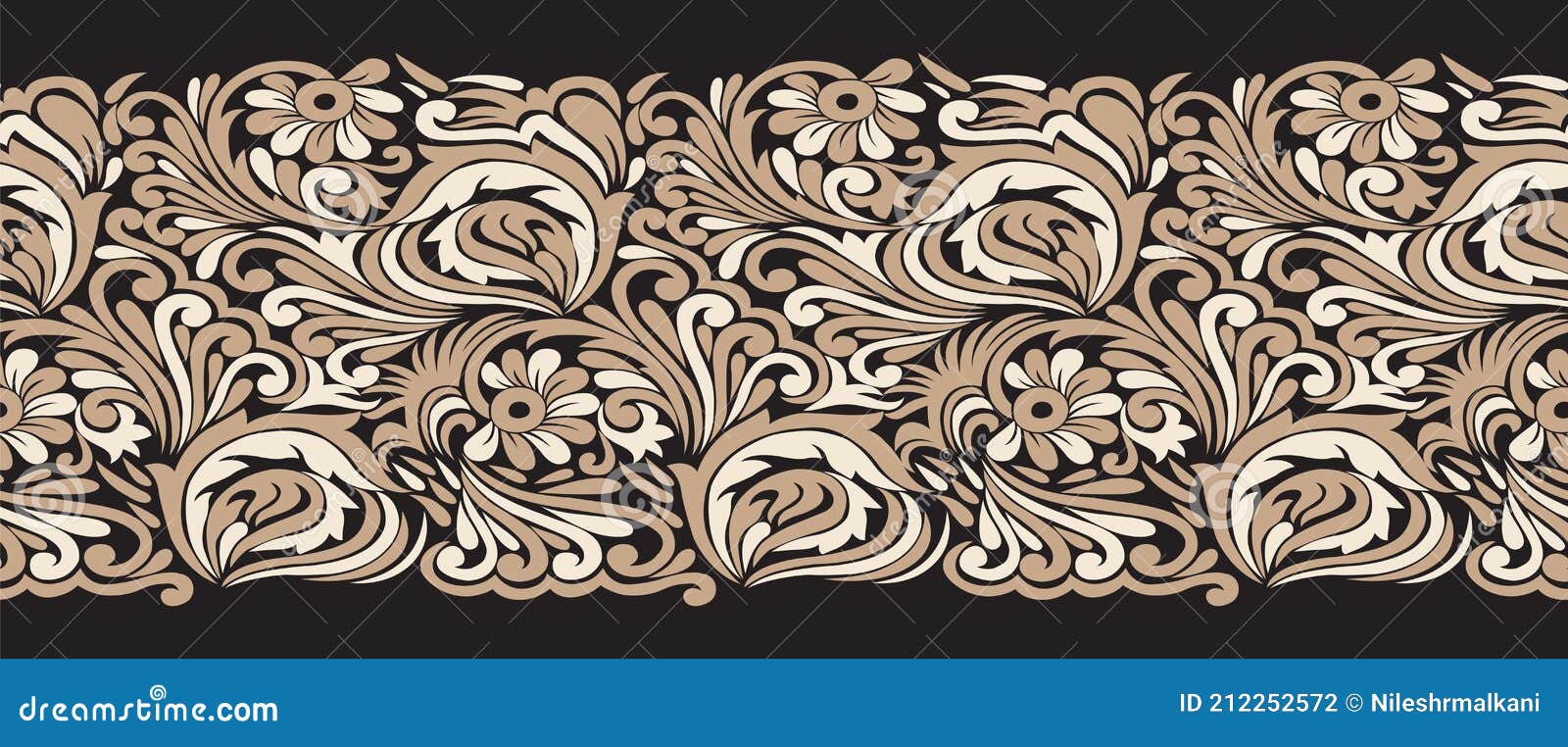 Tribal Vector Floral Pattern Design Stock Vector - Illustration of ...