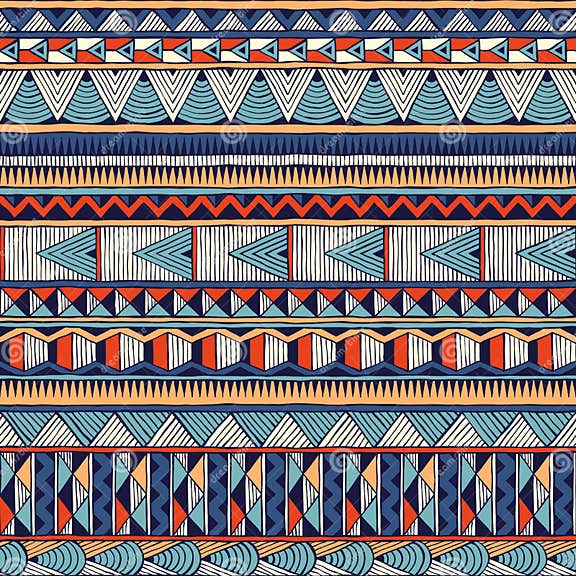 Tribal vector pattern stock vector. Illustration of drawn - 44386505