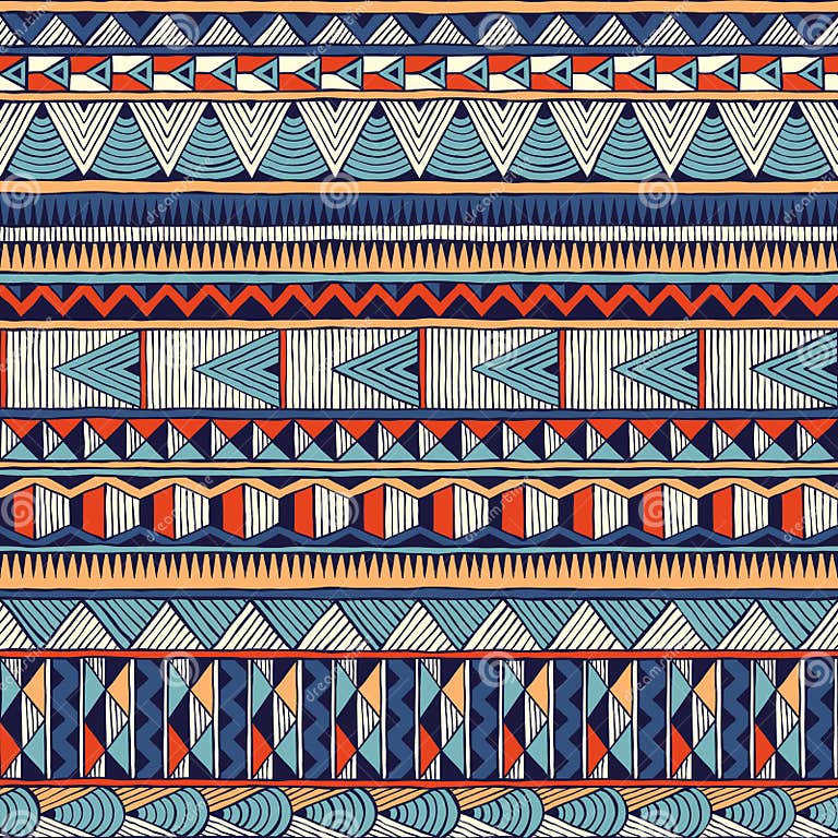 Tribal vector pattern stock vector. Illustration of drawn - 44386505