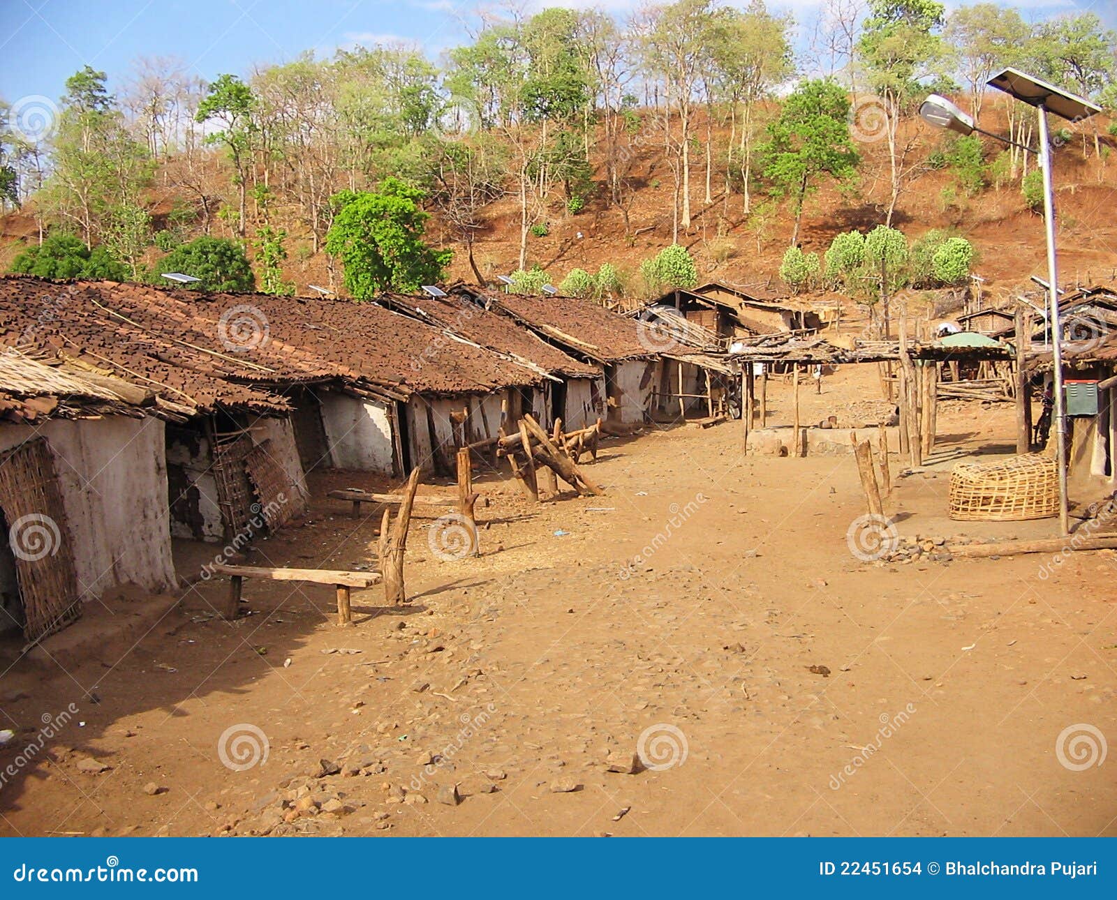 Tribal village stock photo. Image of india, hills, road - 22451654