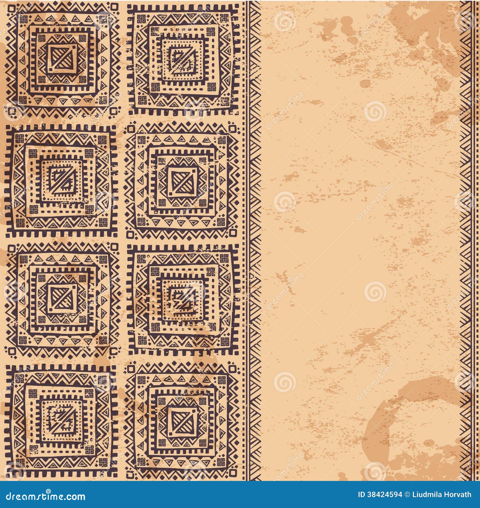 Tribal Vintage Ethnic Background Stock Vector - Illustration of festive ...