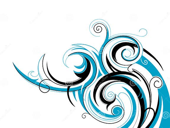 Tribal wave pattern stock vector. Illustration of artistic - 13439010