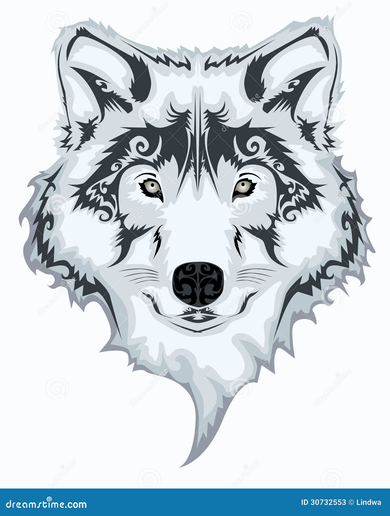 Tribal Wolf Symbols Vector Illustration | CartoonDealer.com #68873440