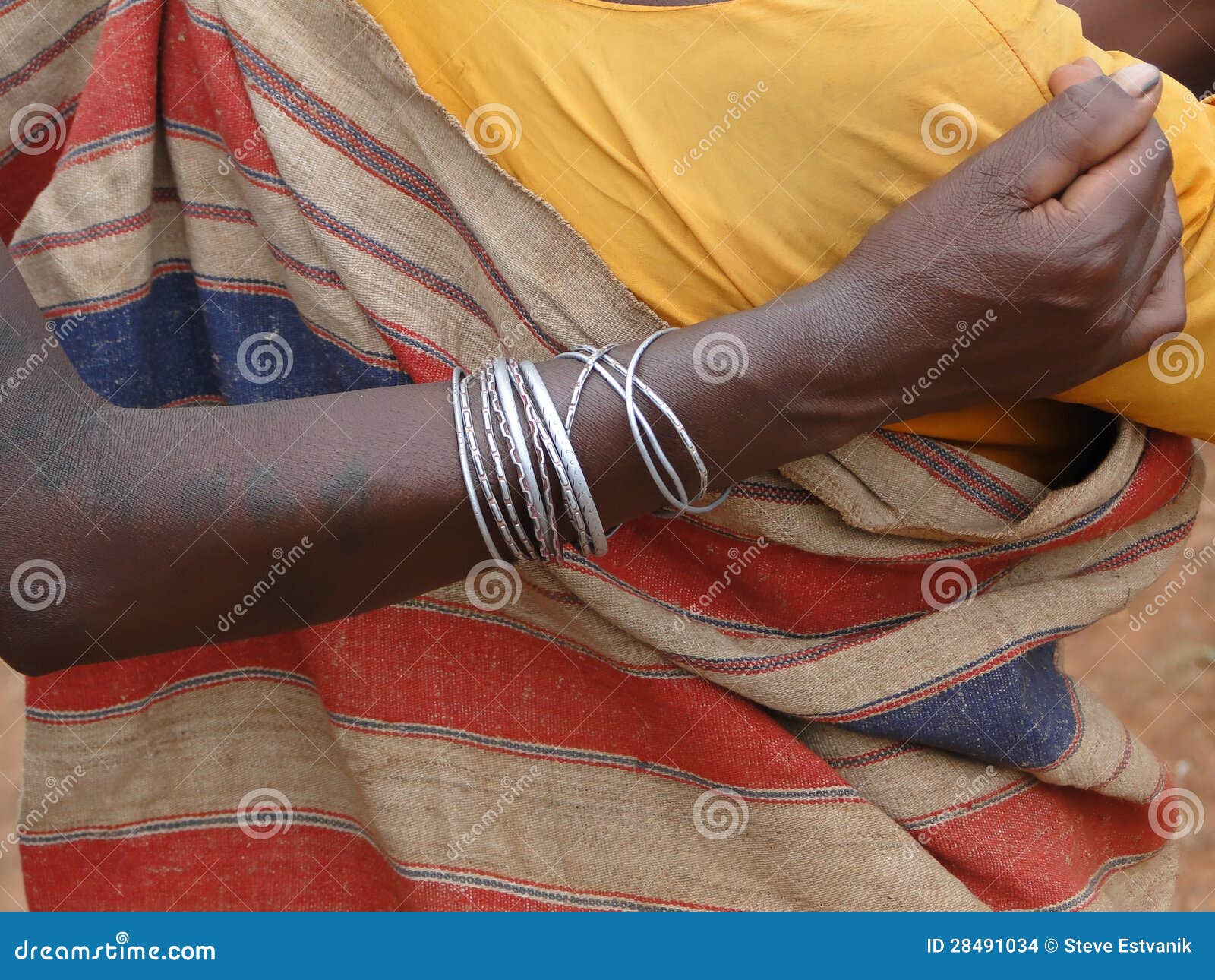 Tribal women link arms stock photo. Image of tradition - 28491034