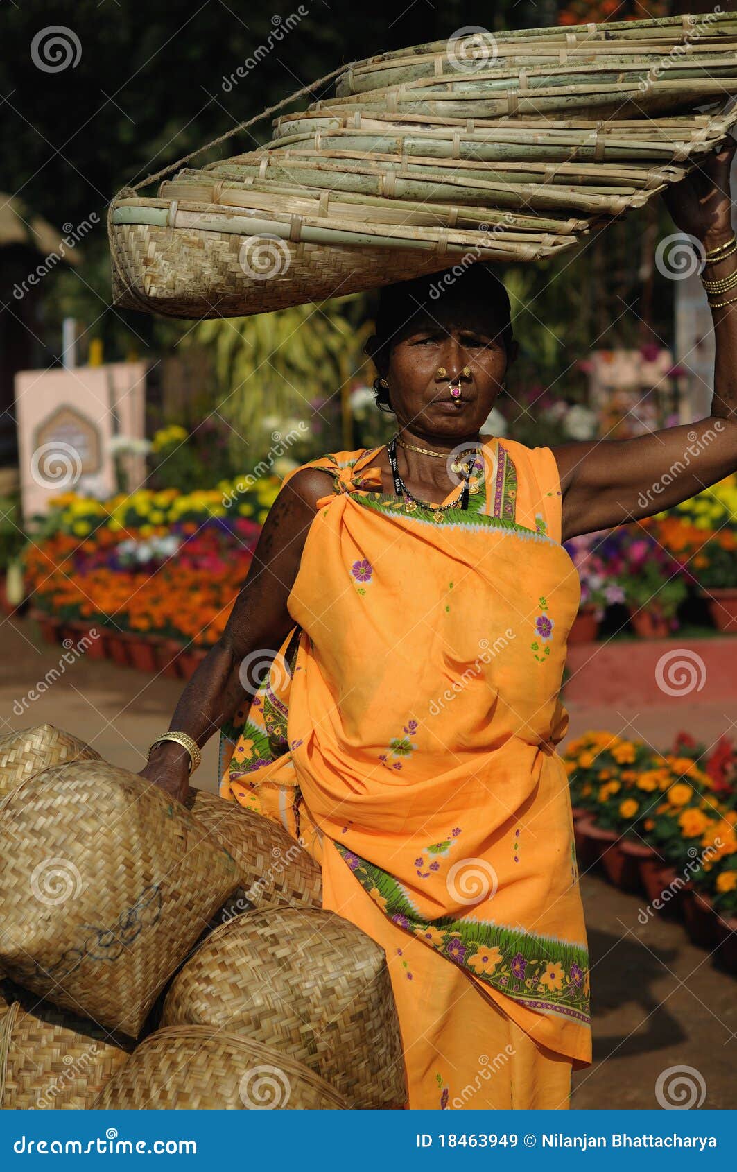 Tribal working woman editorial stock image. Image of paint - 18463949