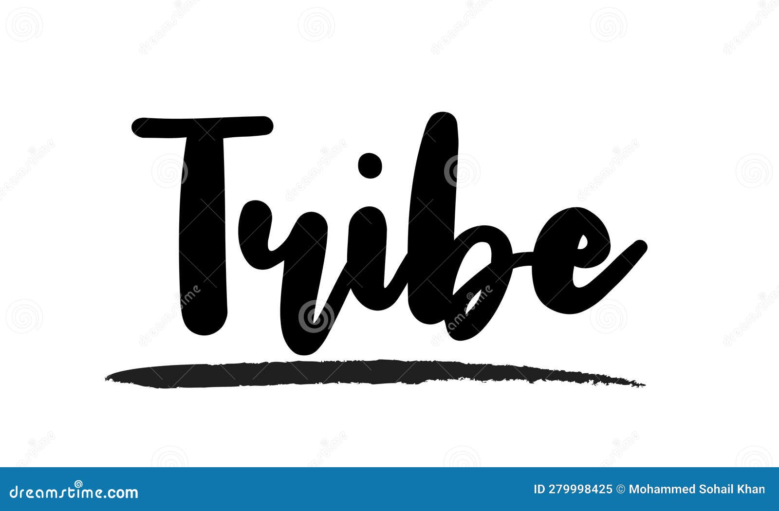 Tribe Stylish Typography Text Lettering Phrase Vector Design Stock ...